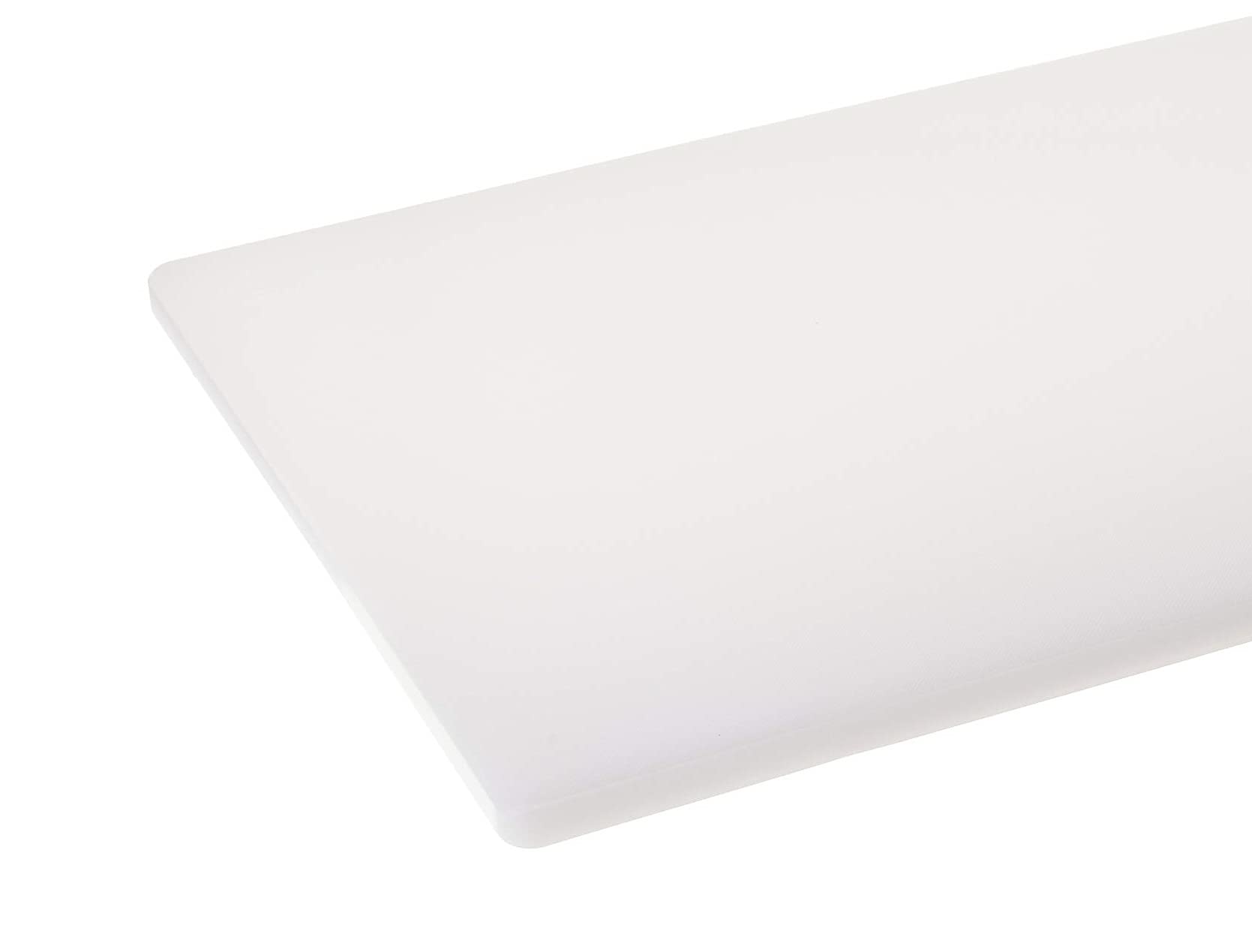 Plastic Cutting Board 12x18 1/2" Thick White, NSF Approved Commercial Use
