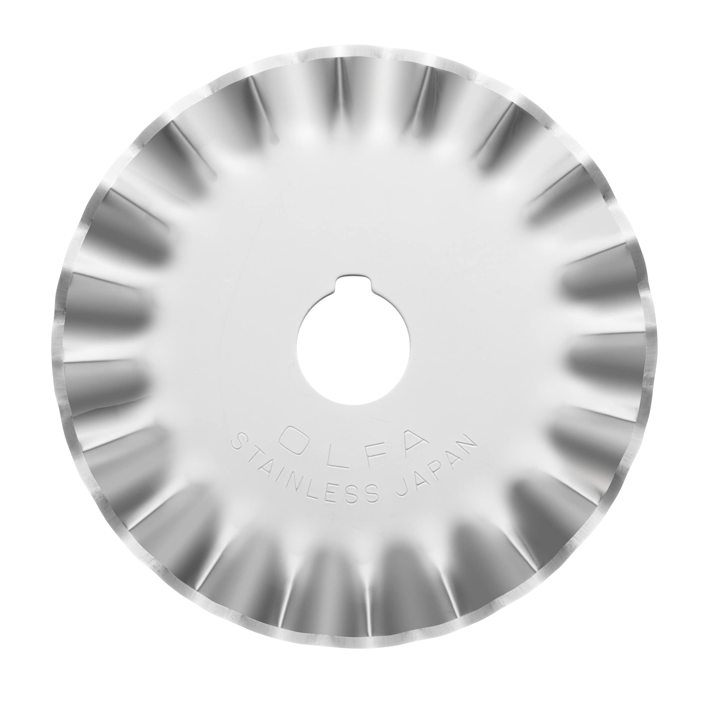 OLFA 45mm Rotary Cutter Pinking Blade, 1 Blade (PIB45-1) - Stainless Steel Circular Decorative Edge Blade for Crafts, Sewing, Quilting, Scrapbooking, Fits Most 45mm Rotary Cutters