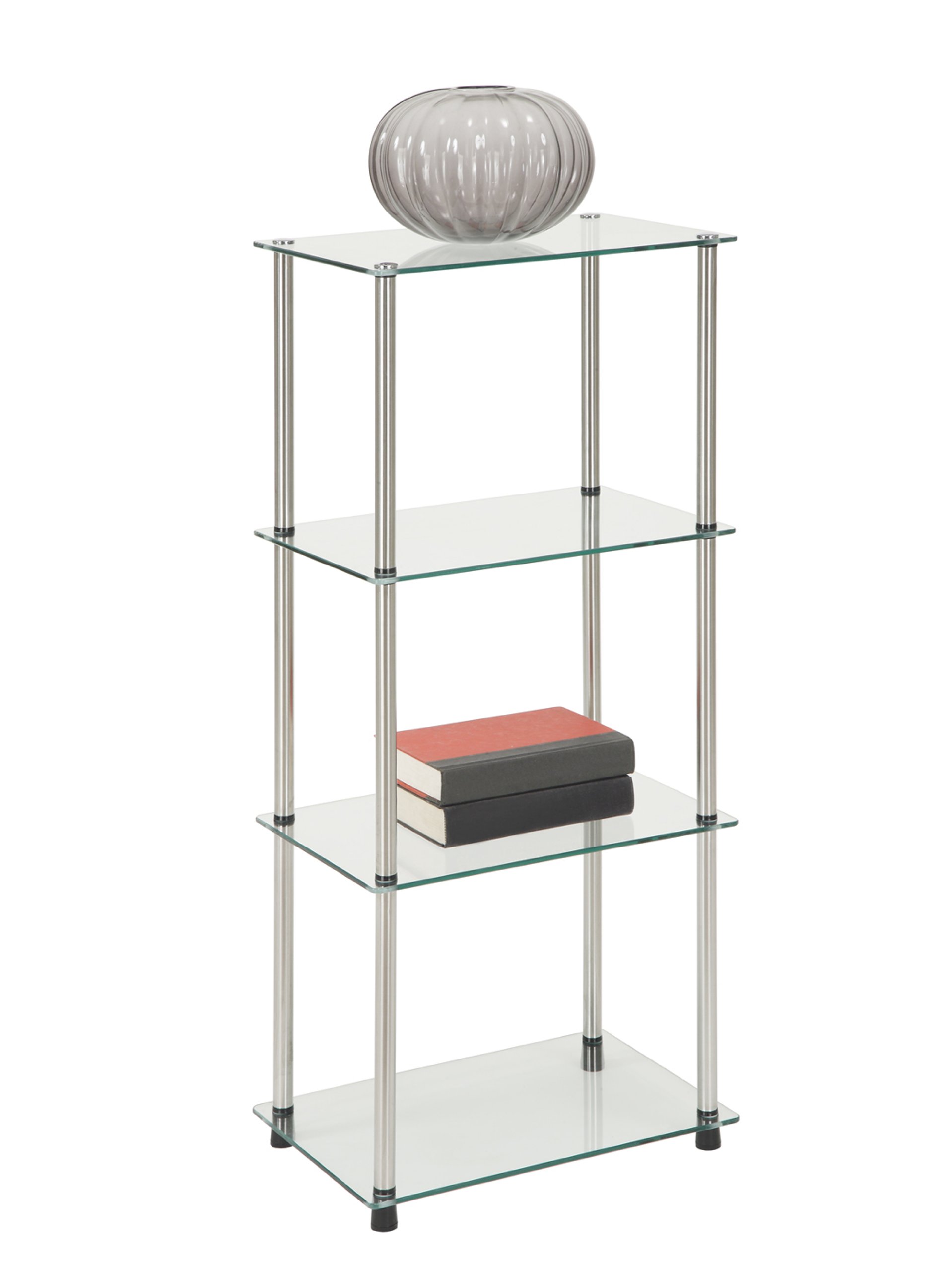 Convenience Concepts Designs2Go Classic Glass 4 Tier Tower, Glass
