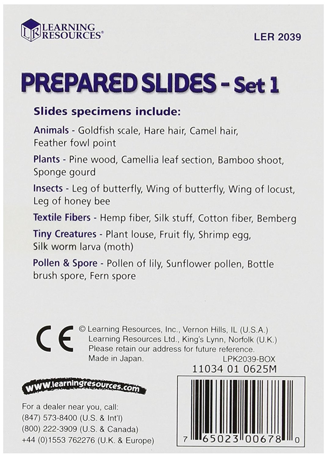 Learning Resources Prepared Slides Combo Set, 48 Specimens