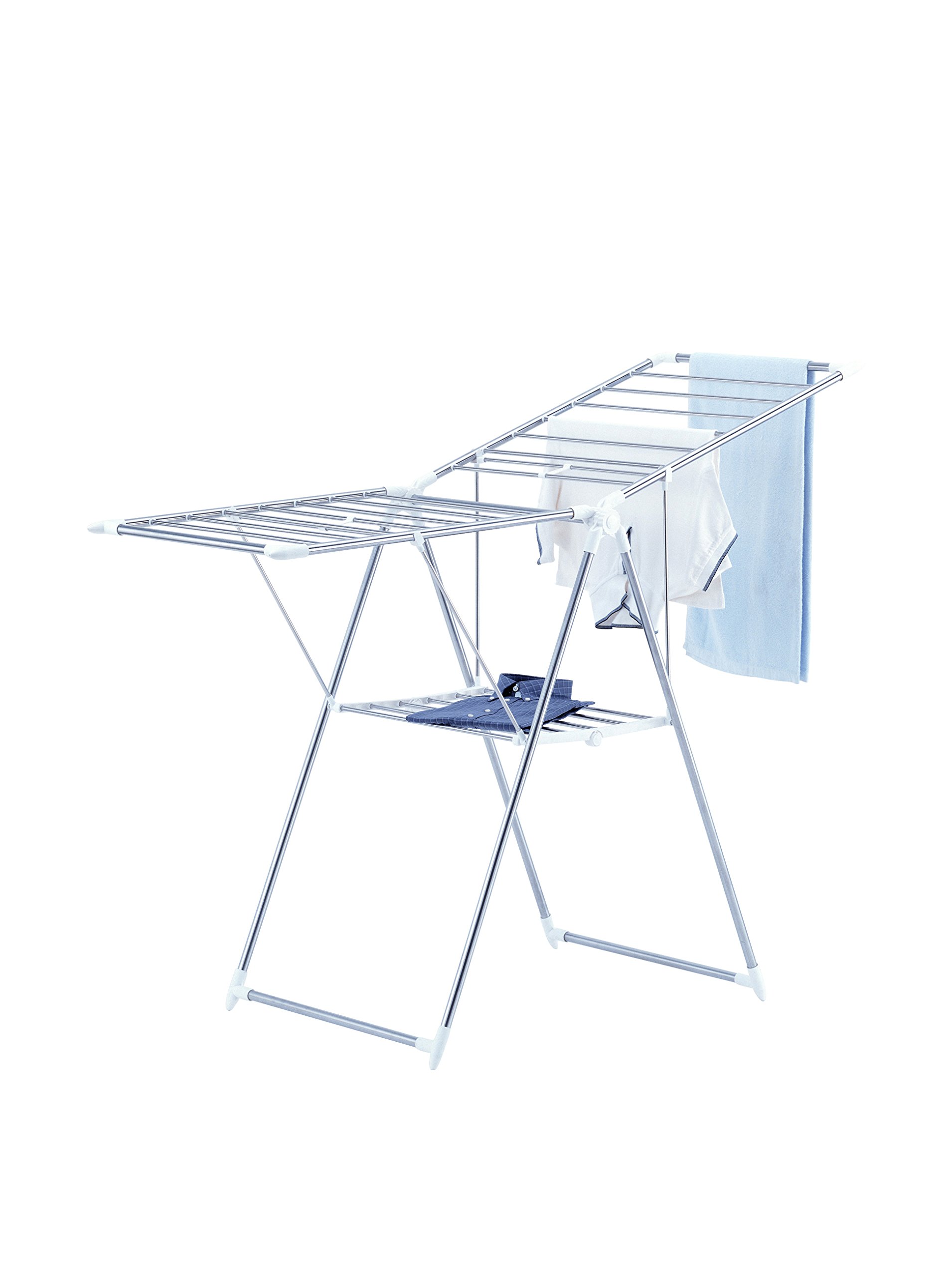 Organize It All Clothing Drying Rack | Dimensions: 61” x 24.4” x 39.8” | Laundry Accessories | Collapsible | Rust Resistant | Chrome