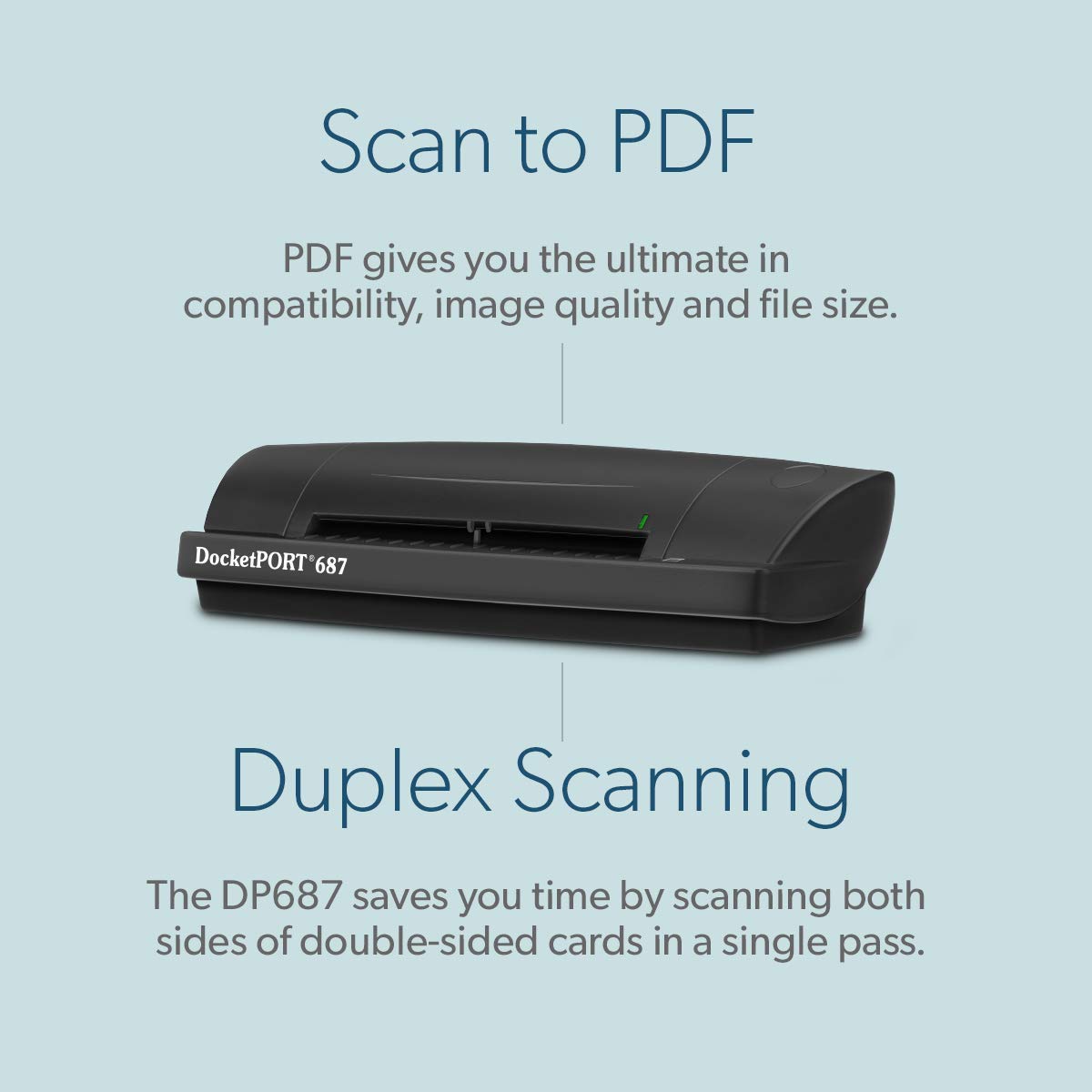 DocketPORT 687 Duplex Card Scanner (DP687)