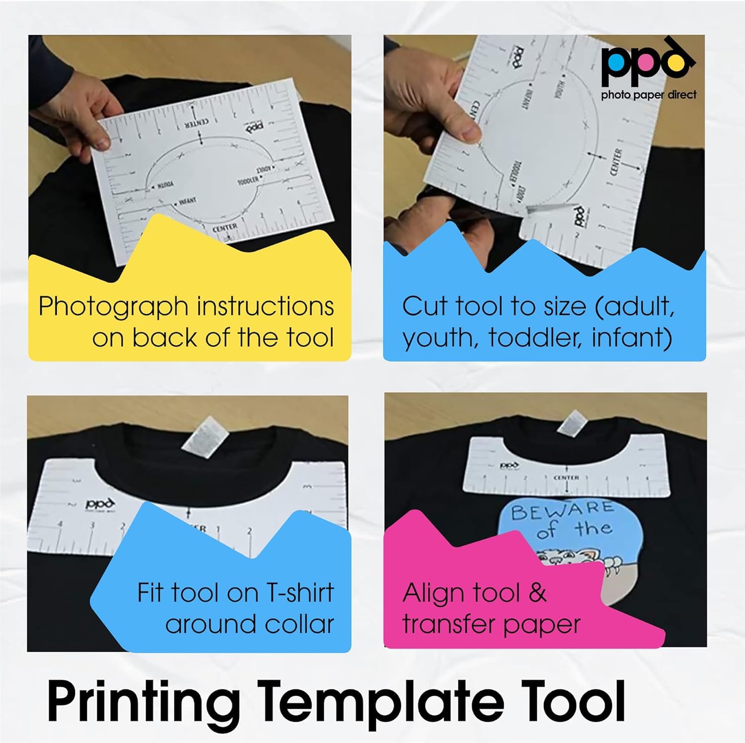 PPD Inkjet PREMIUM Iron-On Dark T Shirt Transfers Paper LTR 8.5x11" pack of 10 Sheets (PPD004-10)