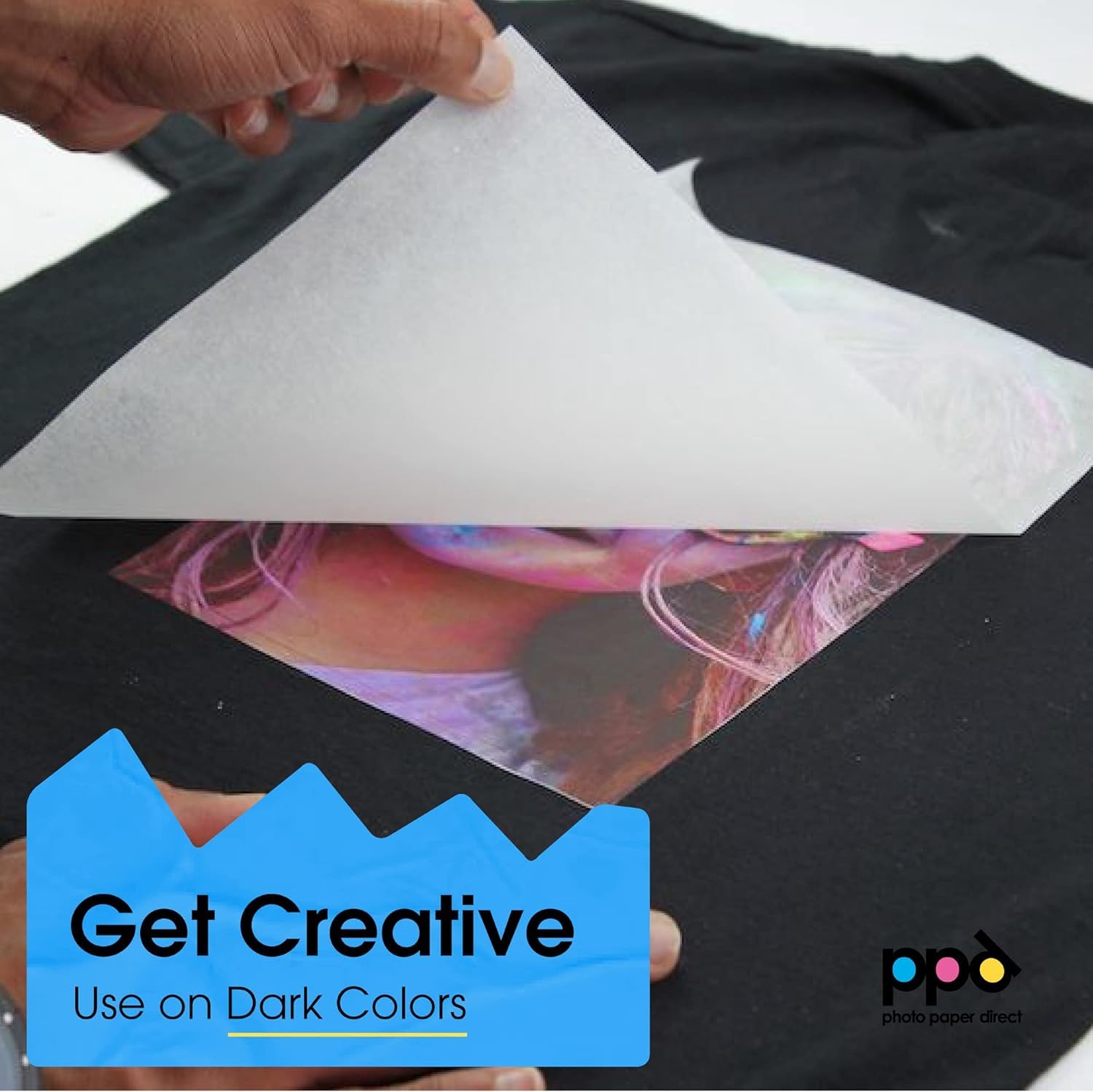 PPD Inkjet PREMIUM Iron-On Dark T Shirt Transfers Paper LTR 8.5x11" pack of 10 Sheets (PPD004-10)