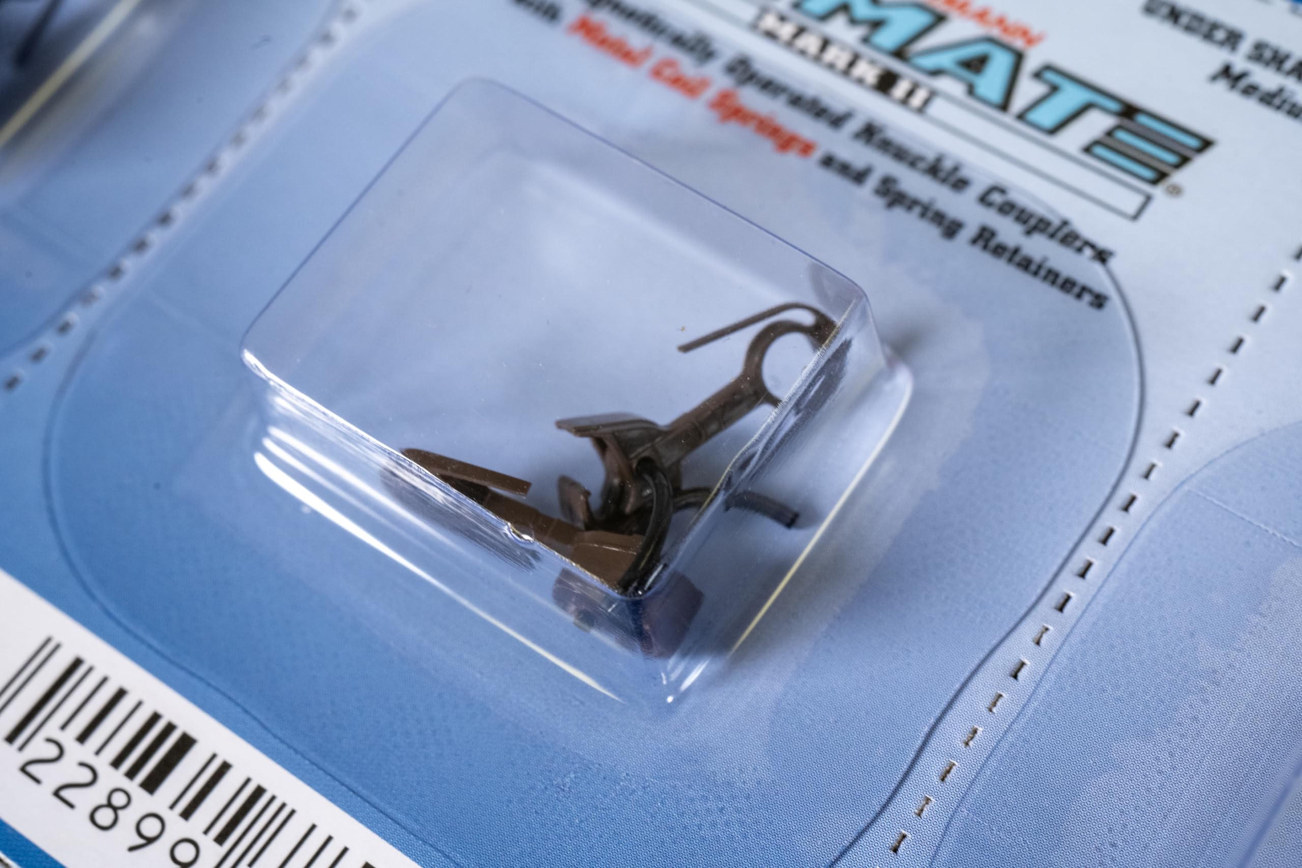Bachmann Trains - E-Z MATE MARK II COUPLERS - MAGNETIC KNUCKLE COUPLERS with METAL COIL SPRING - UNDER SHANK - MEDIUM (12 pair/card) - HO Scale