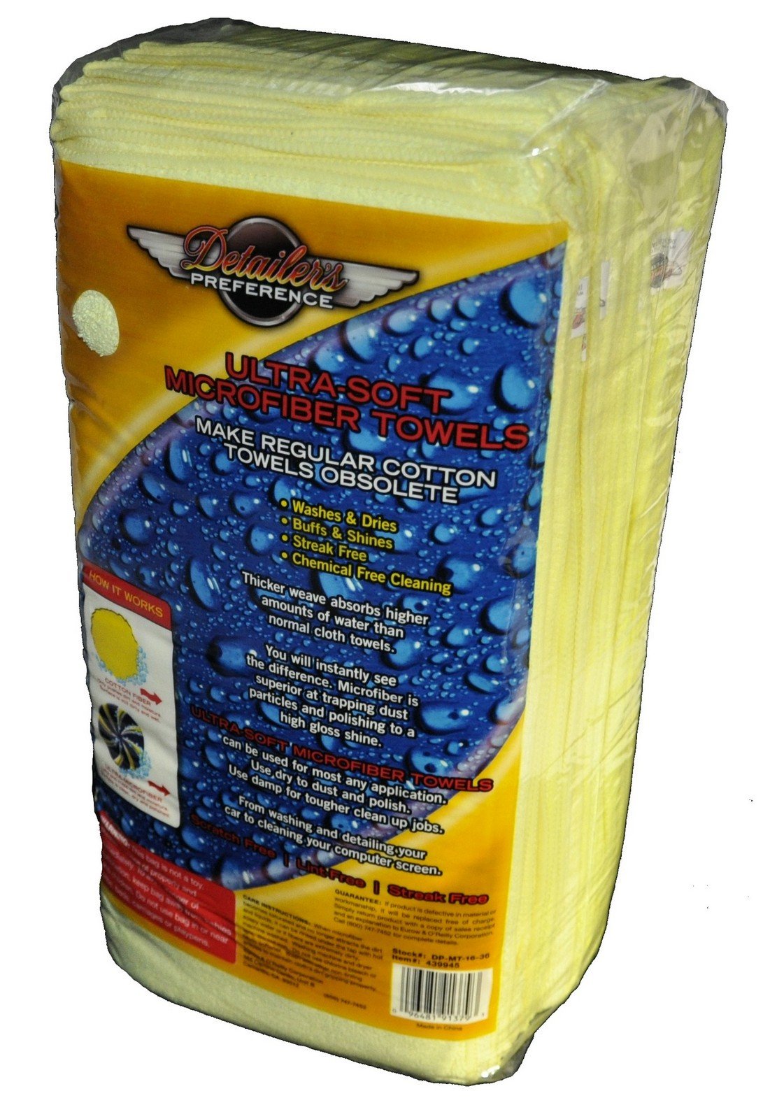 Eurow Microfiber Premium 16in x 16in 350 GSM Cleaning Towels 36-Pack