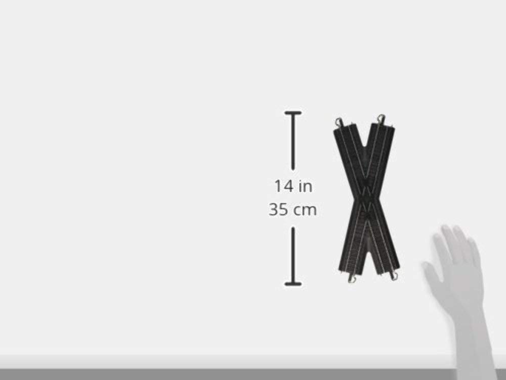 Bachmann Trains - Snap-Fit E-Z TRACK 30 DEGREE CROSSING (1/card - STEEL ALLOY Rail With Black Roadbed - HO Scale