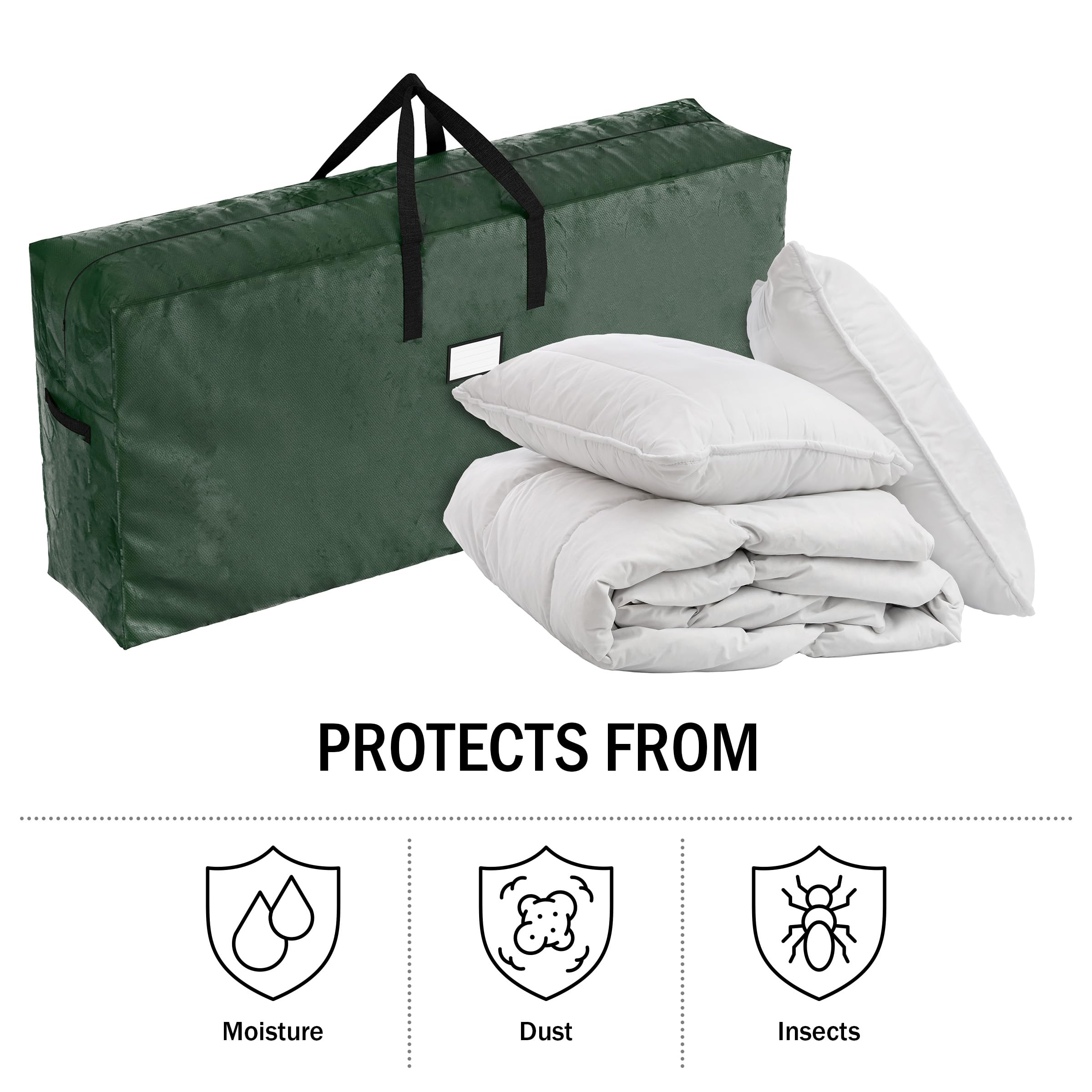 Elf Stor 83-DT5512 Premium Green Christmas Bag Holiday Extra Large for up to 9' Tree Storage, 1 pack x 9 ft
