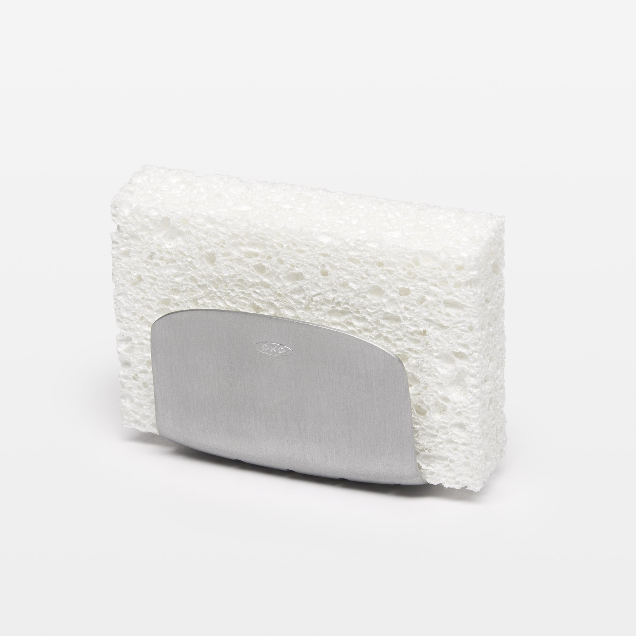 OXO Rust-Proof Aluminum Suction Sponge Holder,Silver,3-inch