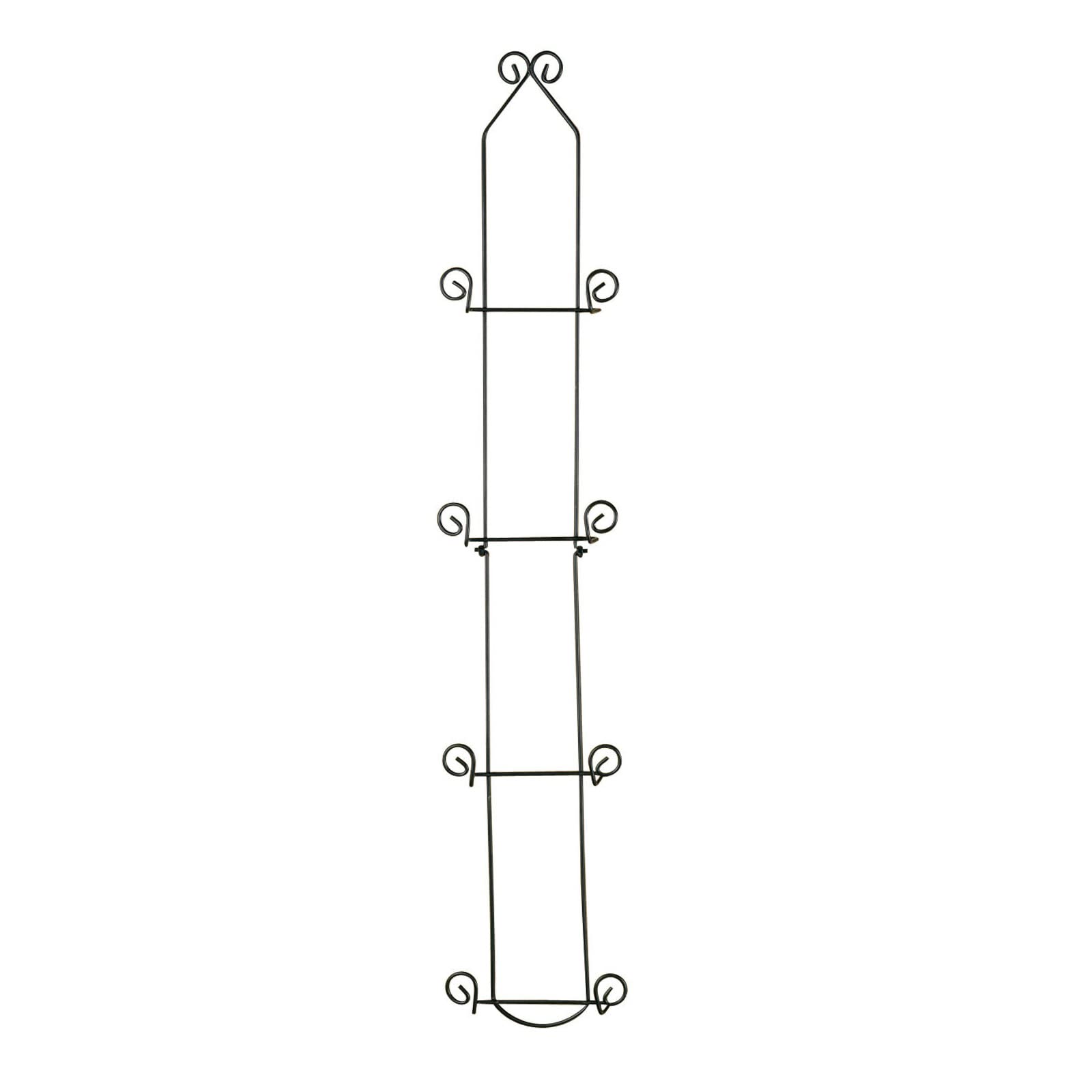 Tripar 4 Tier Vertical Black Plate Rack for Collectible Plates, Plaques, Dishes, & China