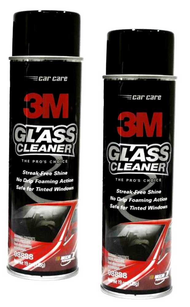 3M Glass Cleaner - Multi Surface Use, Auto & Home 2 Pack - 19oz Aerosol 08888