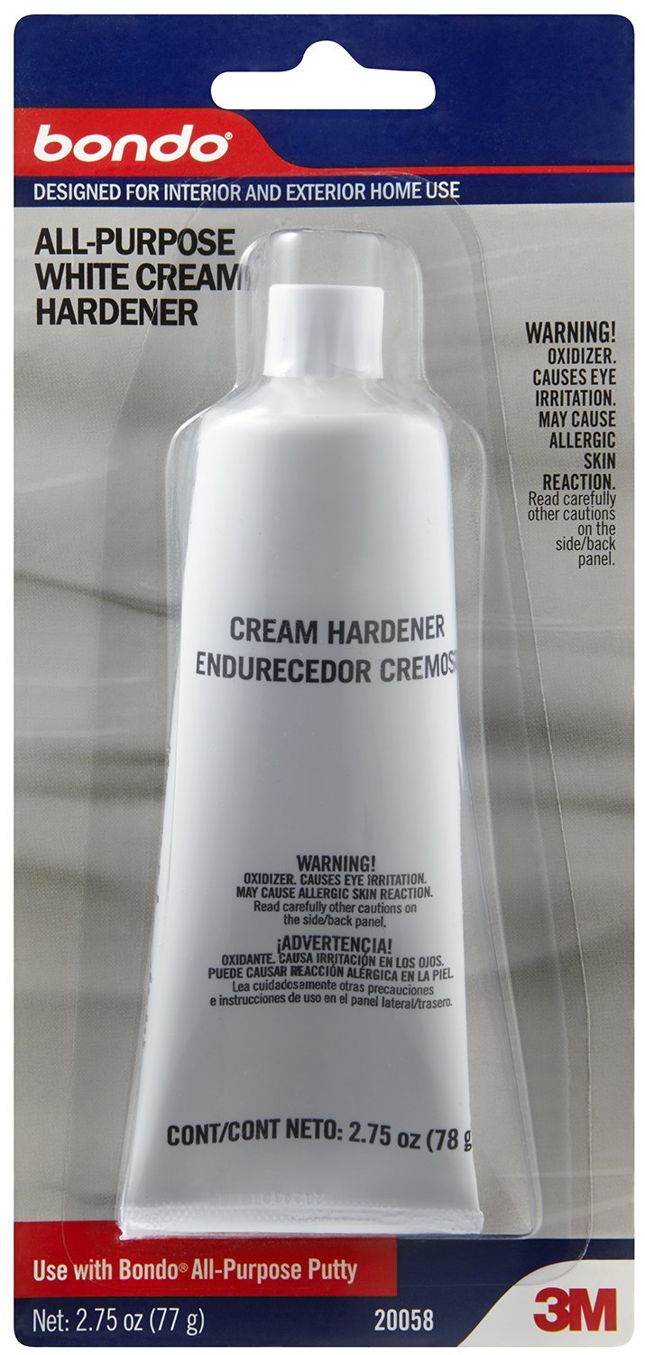 Bondo All-Purpose White Cream Hardener, Designed for Interior & Exterior Home Use, 2.75 Ounces