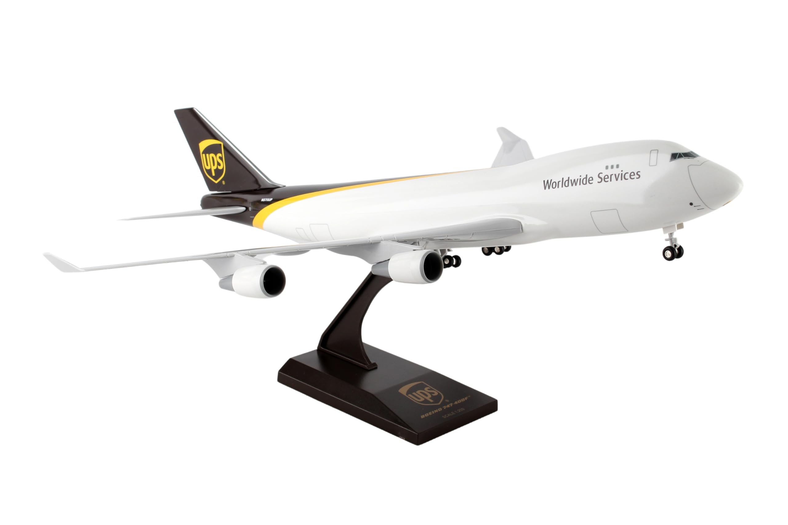 Daron Skymarks Ups 747-400F Airplane Model Building Kit with Gear 1/200-Scale