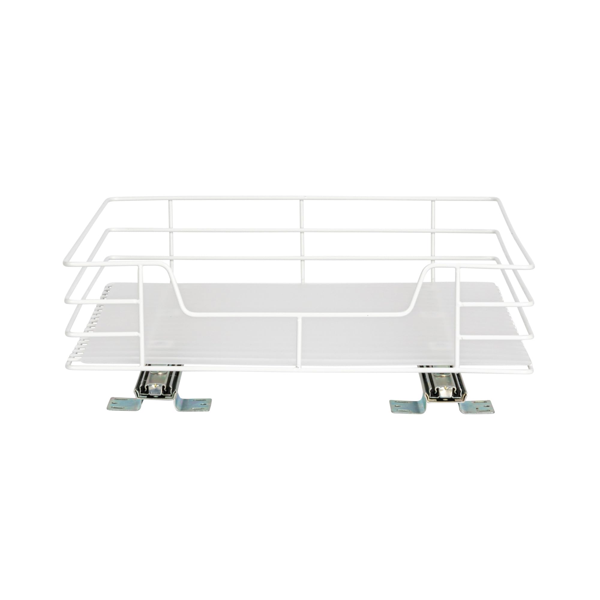 Household Essentials 1516-1 Glidez Undersink Sliding Organizer | Pull Out Cabinet Shelf | White | 15-Inch