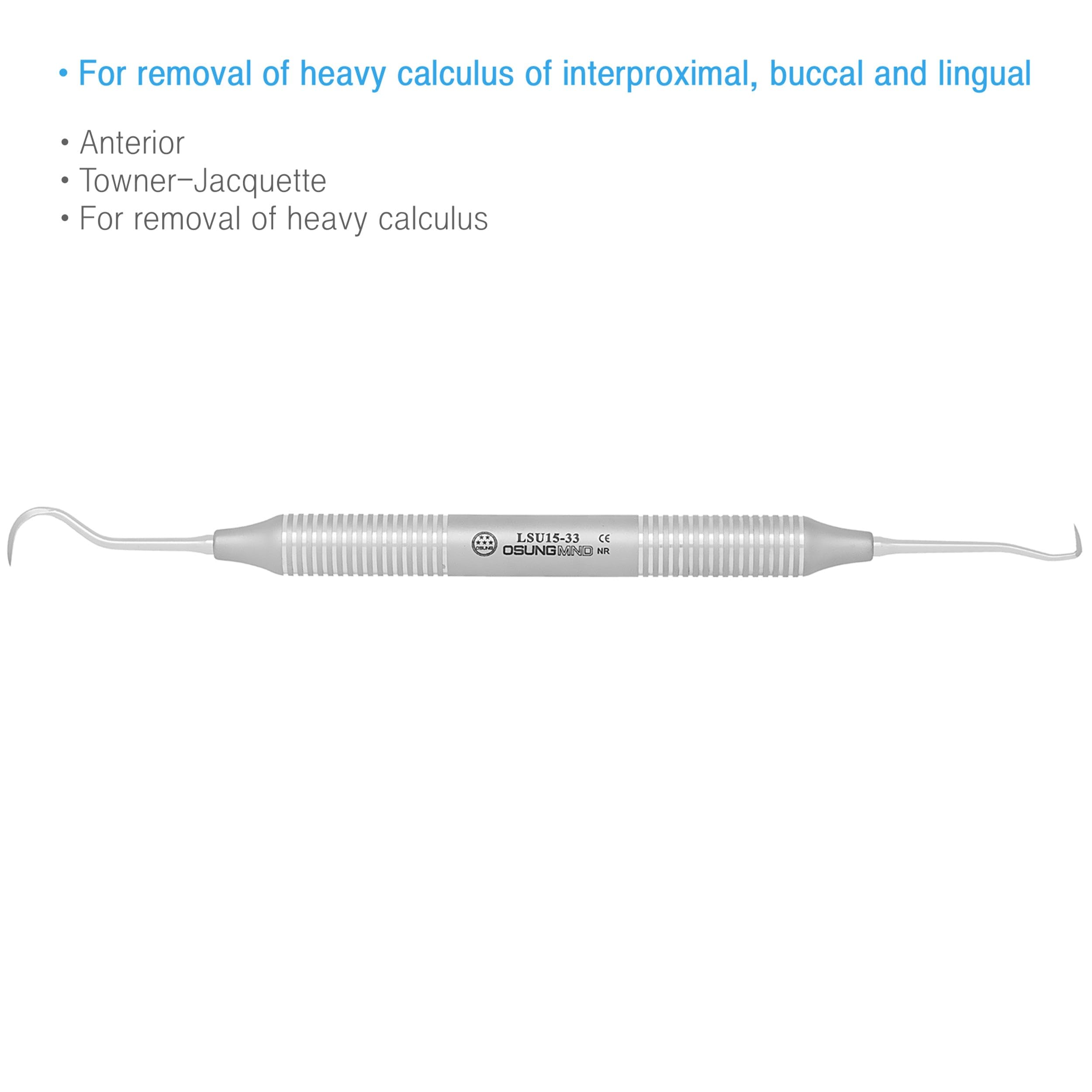 Osung LSU15-33 Dental Sickle Scaler, Anterior, Towner Jacquette, U15/33