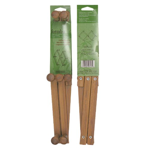 InterDesign Formbu Wall Mount Entryway Expanding Storage Rack for Jackets, Coats, Hats, Scarves - Natural Bamboo