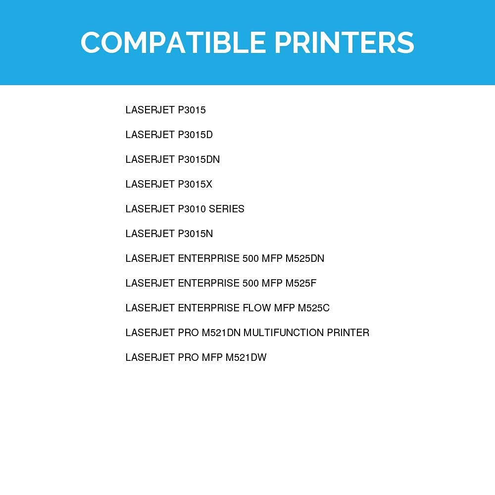LD Products Compatible HP 55X CE255X High Yield Toner Cartridge Replacement for use in LaserJet Enterprise: P3010, P3015, P3015d, P3015dn, P3015n, P3015x, 500 MFP M525dn, 500 MFP M525f (Black, 3-Pack)