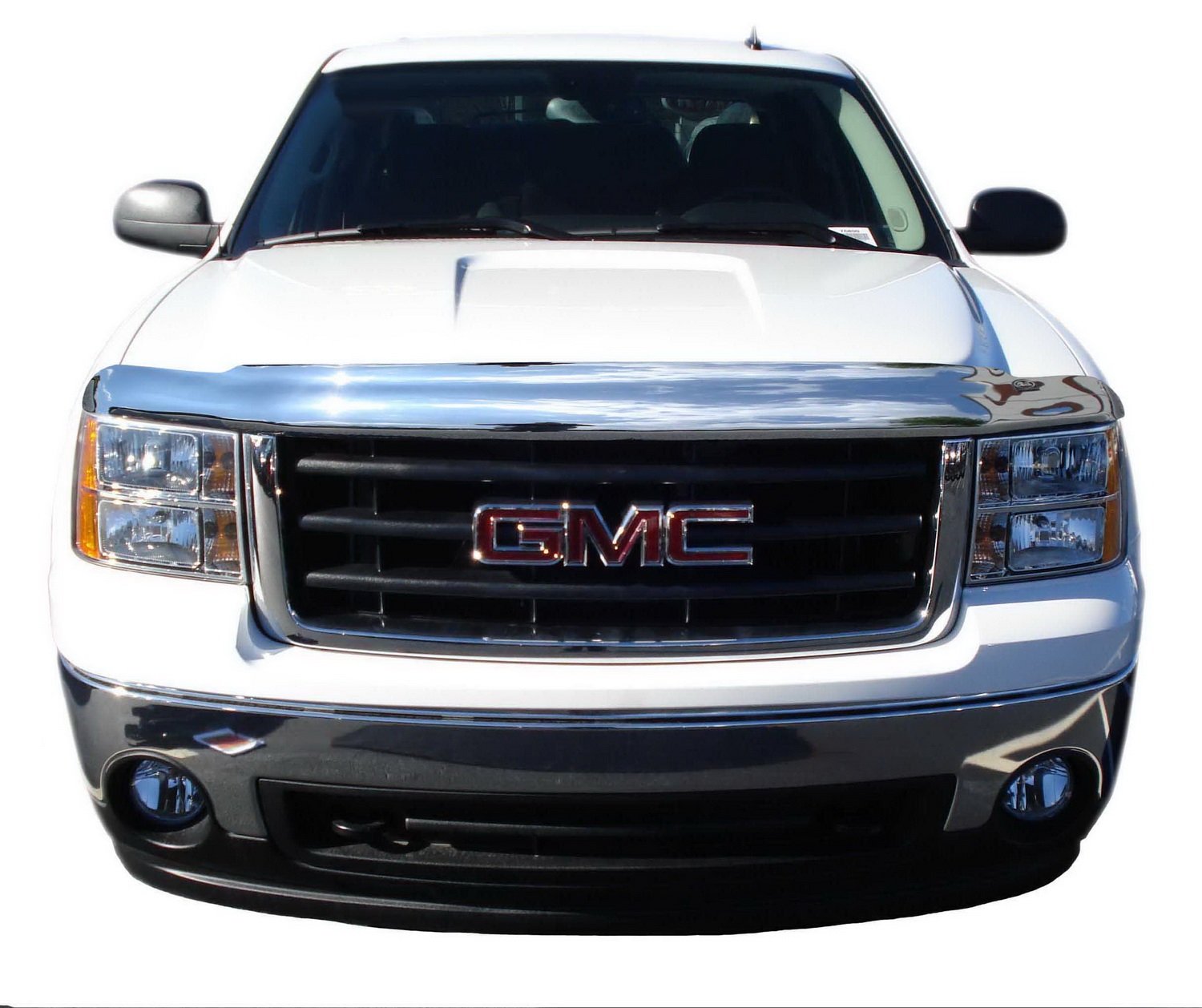 Auto Ventshade [AVS] Hood Shield | High Profile, Chrome | 680159 | Fits 2007 - 2010 GMC Sierra 2500 HD/3500 HD, 2007 - 2013 Sierra 1500