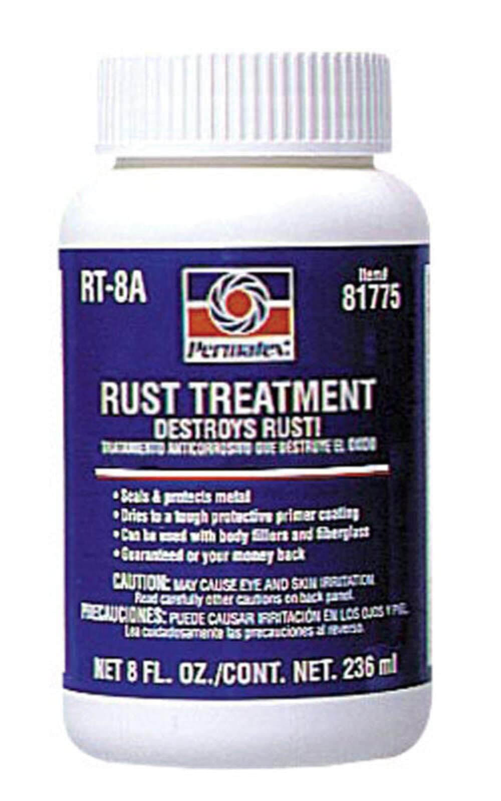 Permatex Extend Rust Treatment Can Be Used W/Body Fillers & Fiberglass 8 Oz. Bottle