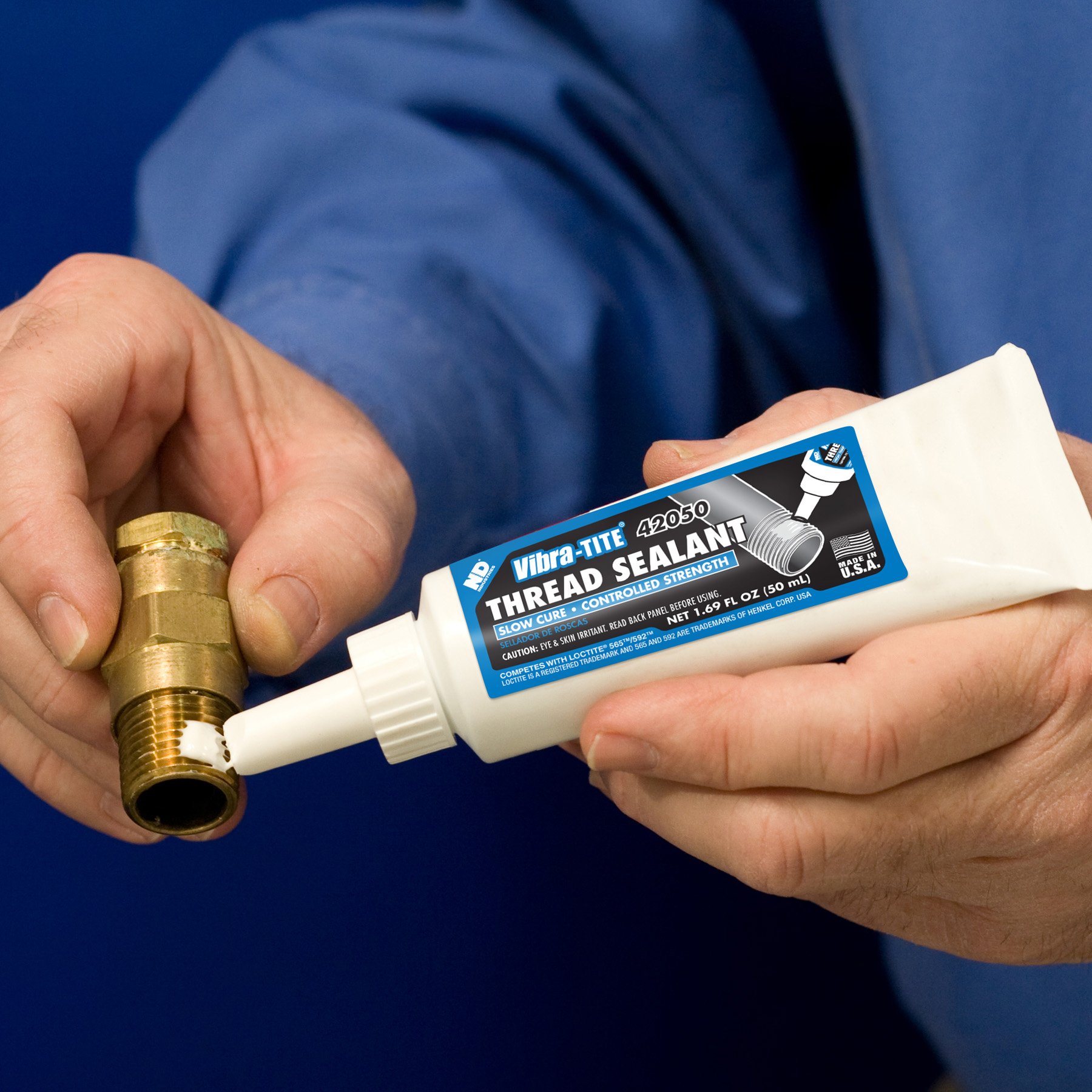 Vibra-TITE 420 White High Temperature and High Strength Anaerobic Thread Pipe Sealant, 50ml Tube