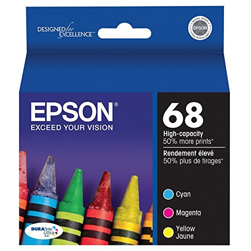 EPSON T068 DURABrite Ultra Ink Standard Capacity Color Combo Pack (T068520-S) for select Epson Stylus and WorkForce Printers