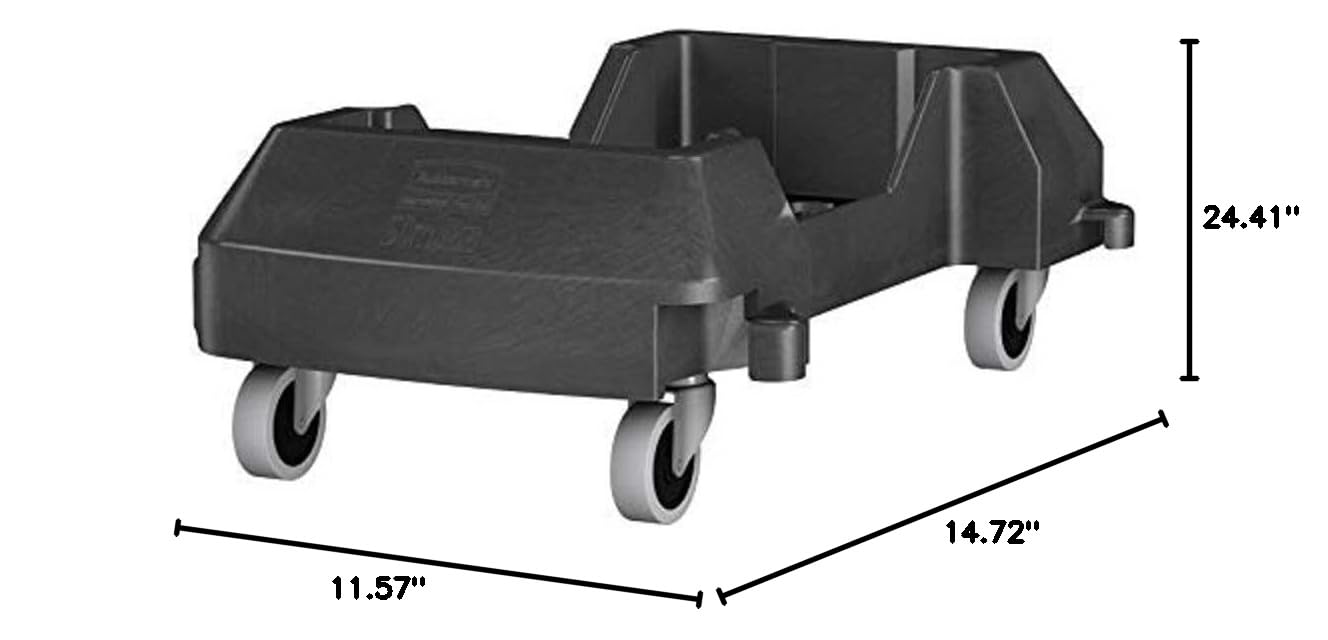 Rubbermaid Trolley for Slim Jim Container - Black
