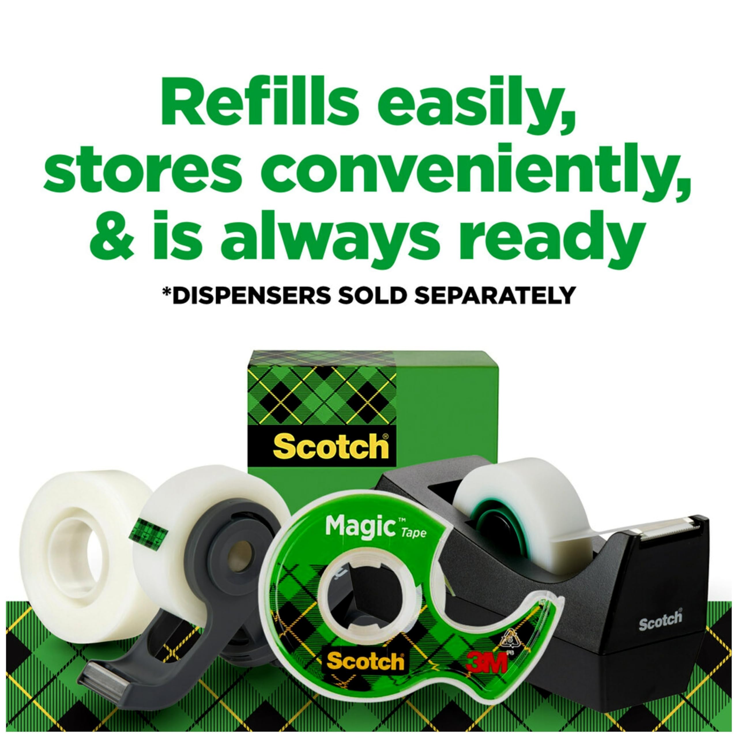 Scotch Magic Tape, 6 Rolls with Dispenser, Numerous Applications, Invisible, Engineered for Repairing, 3/4 x 1000 Inches, Boxed (810C40BK)