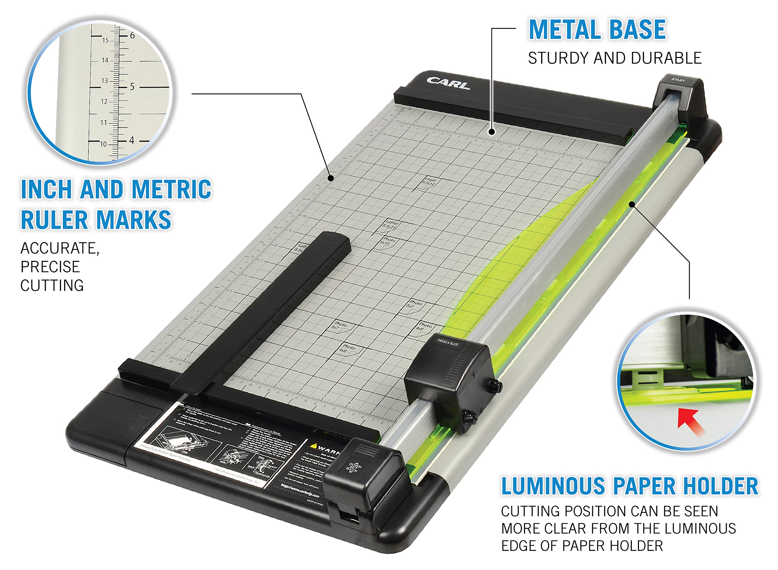 CARL Heavy Duty Rotary Paper Trimmer 18inch - 12238