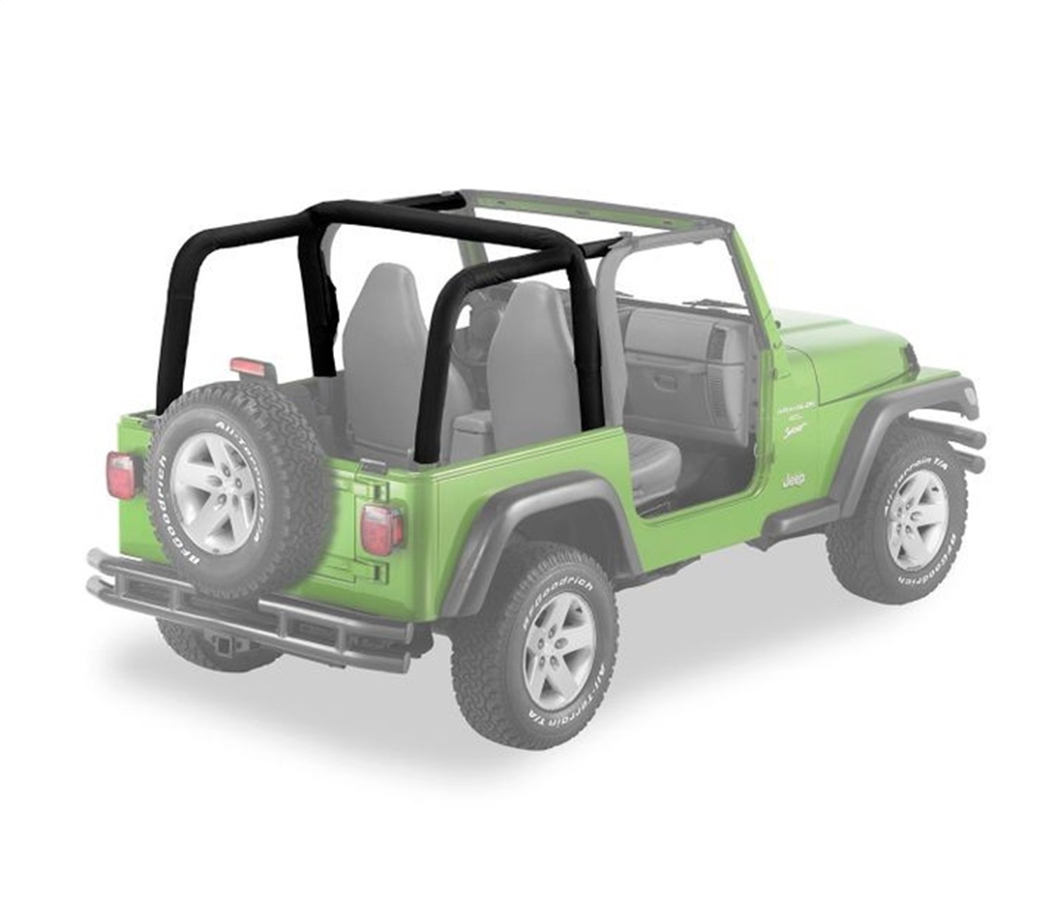 Bestop 8002235 Black Diamond Sport Bar Covers for 1980-2016 CJ5, CJ7, and Wrangler