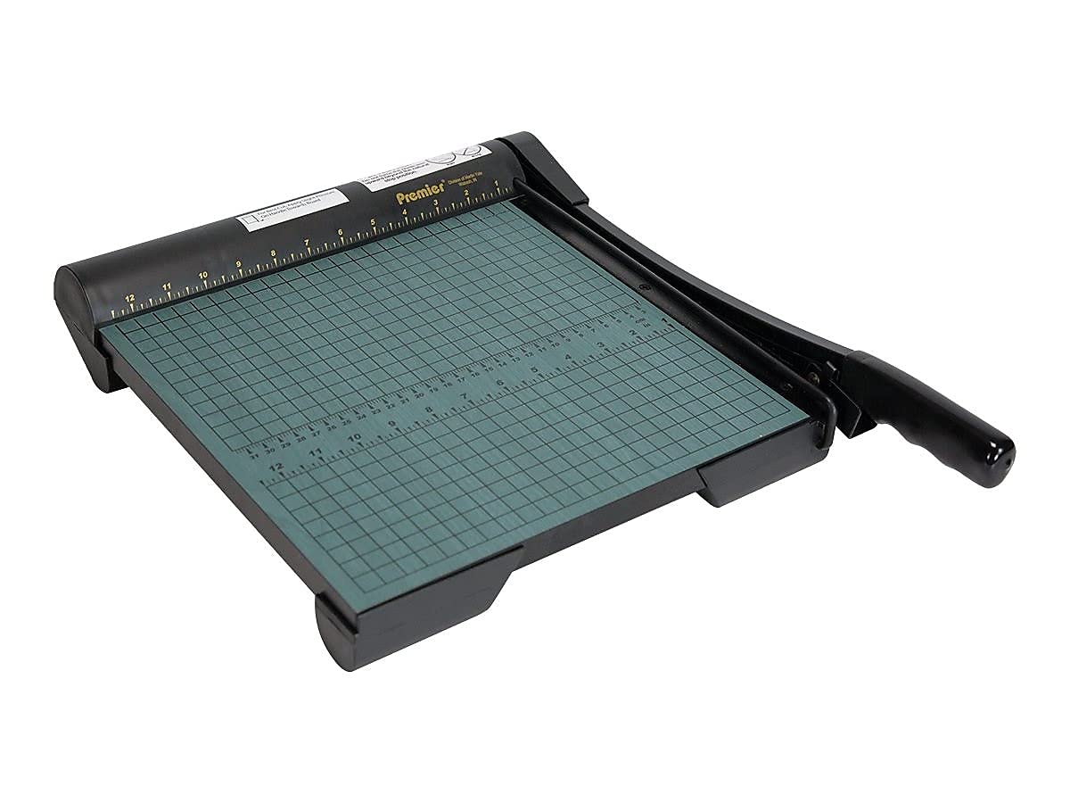 Martin Yale W18 Premier Heavy Duty Paper Trimmer, 18" Cutting Length, Base Size 19.875w X 22d X 4h, Cuts Up To 20 Sheets at Once Green