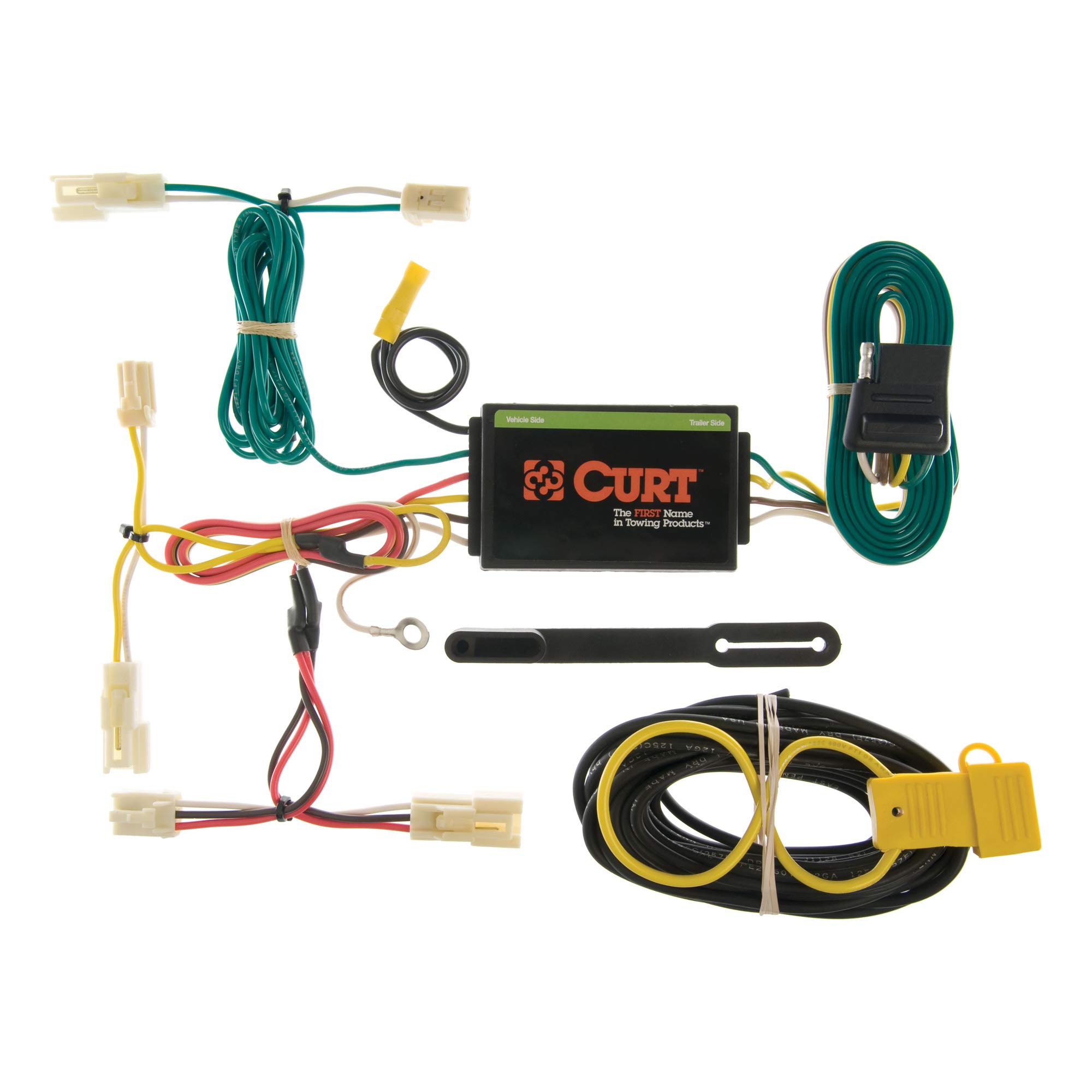 CURT 55057 Vehicle-Side Custom 4-Pin Trailer Wiring Harness, Fits Select Pontiac Vibe