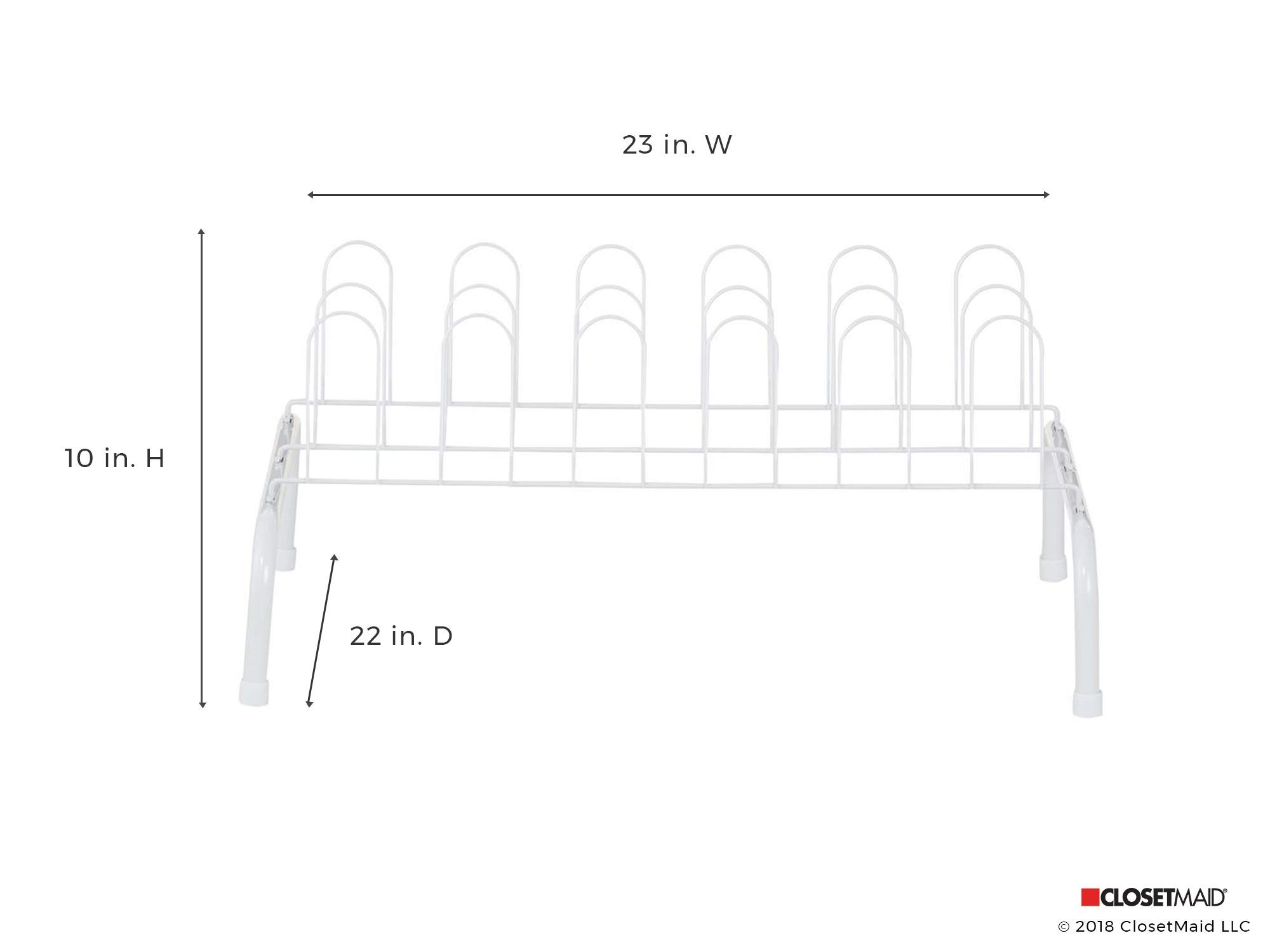 ClosetMaid 1039 9-Pair Freestanding Shoe Rack, White