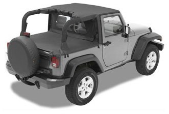 Bestop 9003335 Black Diamond Duster Deck Cover for 2007-2018 Wrangler 2-Door