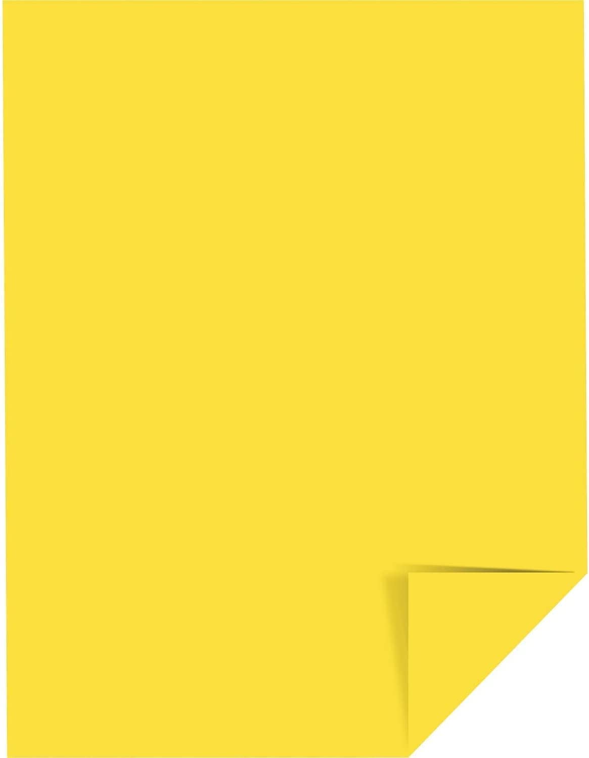 Neenah Wausau Paper 22531 Astrobrights Color Paper, 8.5” x 11”, 24 lb / 89 GSM, Solar Yellow, 500 Sheets