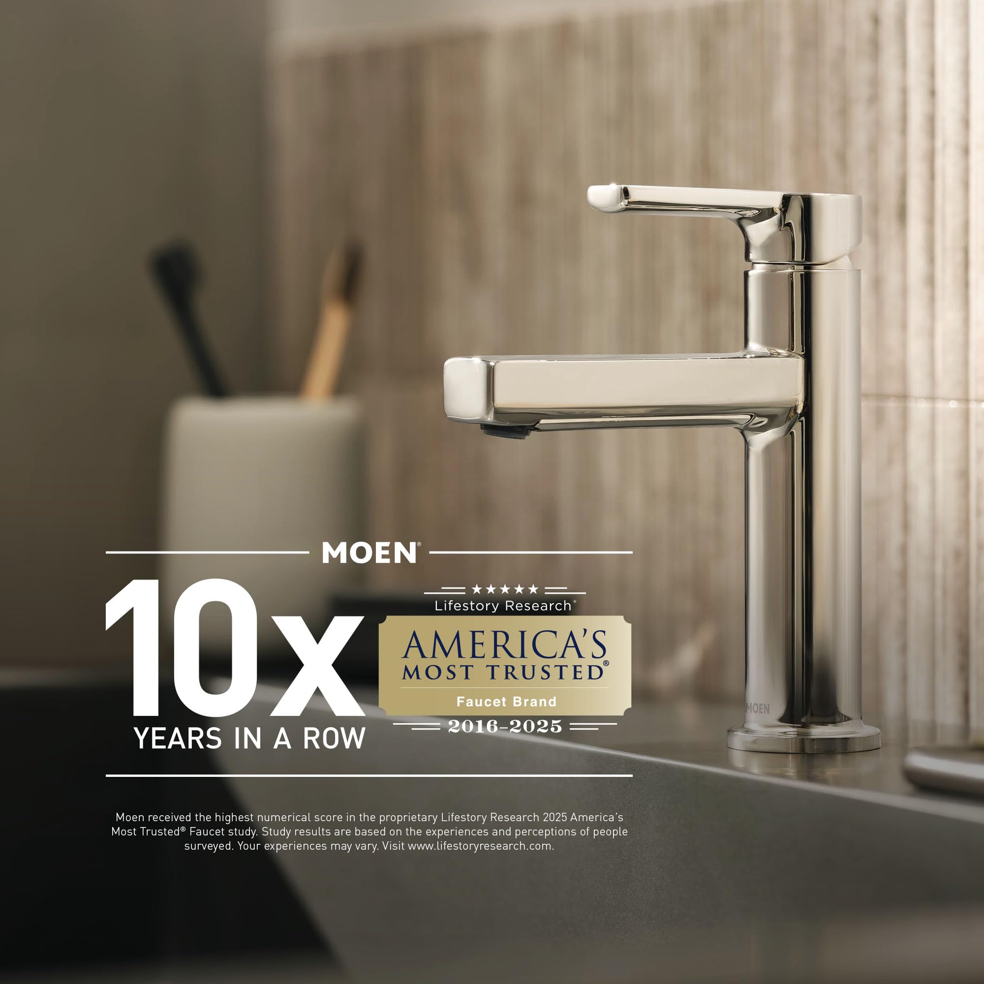 Moen DN8390BN Retreat 22-Inch Wide x 5-Inch Deep Decorative Glass Bathroom Vanity Shelf, Brushed Nickel