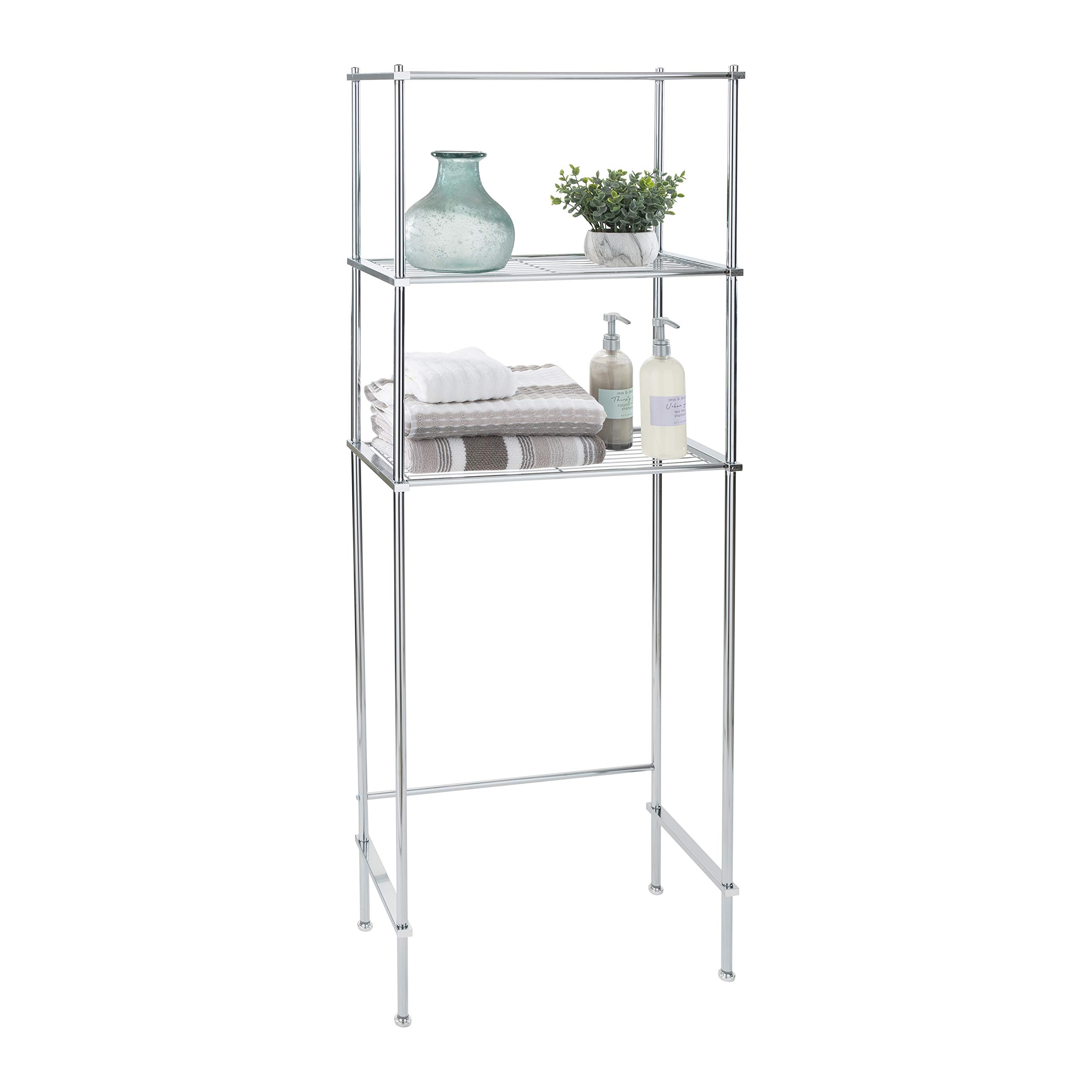 Organize It All 3 Tier Chrome Space Saver Bathroom Organizer