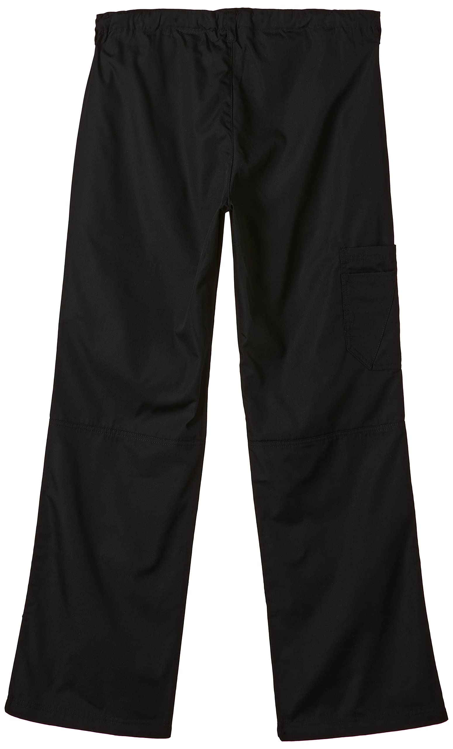 Cherokee Women's Low Rise Drawstring Cargo Scrub Pant, Black, Medium