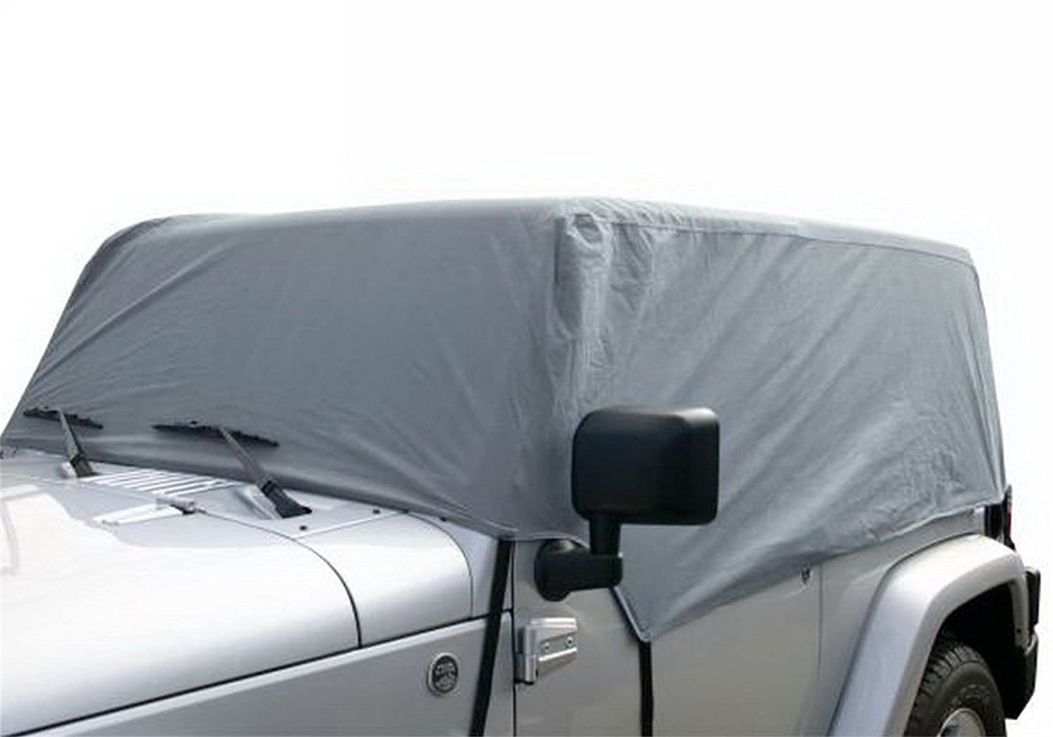 Rampage 4-Layer Breathable Cab Cover | Fits Over Installed Top, Grey | 1263 | Fits 2007-2018 Jeep Wrangler 2-Door
