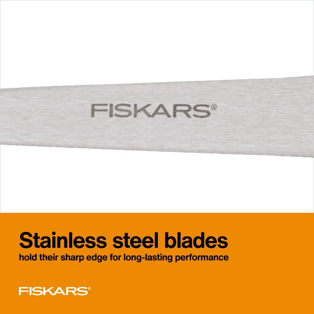Fiskars 01-004761J Softgrip Scissors Straight Stainless Steel, 8 Inch,Gray