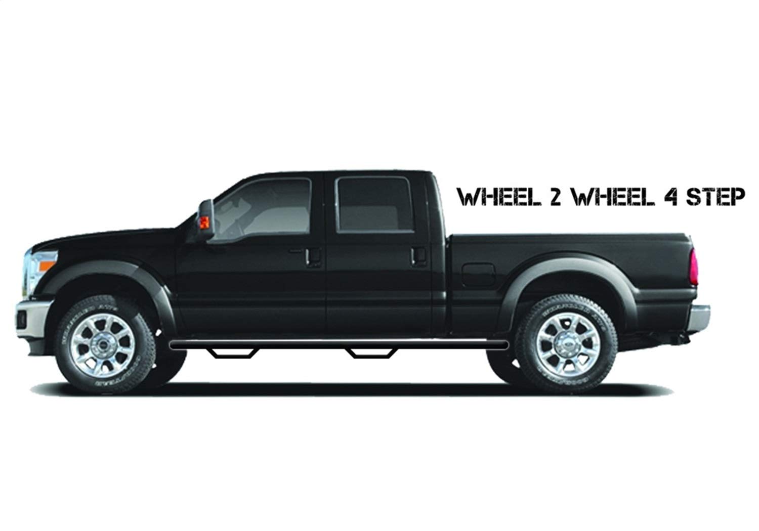 N-Fab Nerf Steps | Textured Black, Wheel-to-Wheel | H0365-TX | Fits 2003-2010 Hummer H2 SUV 4 Door, SRW Gas