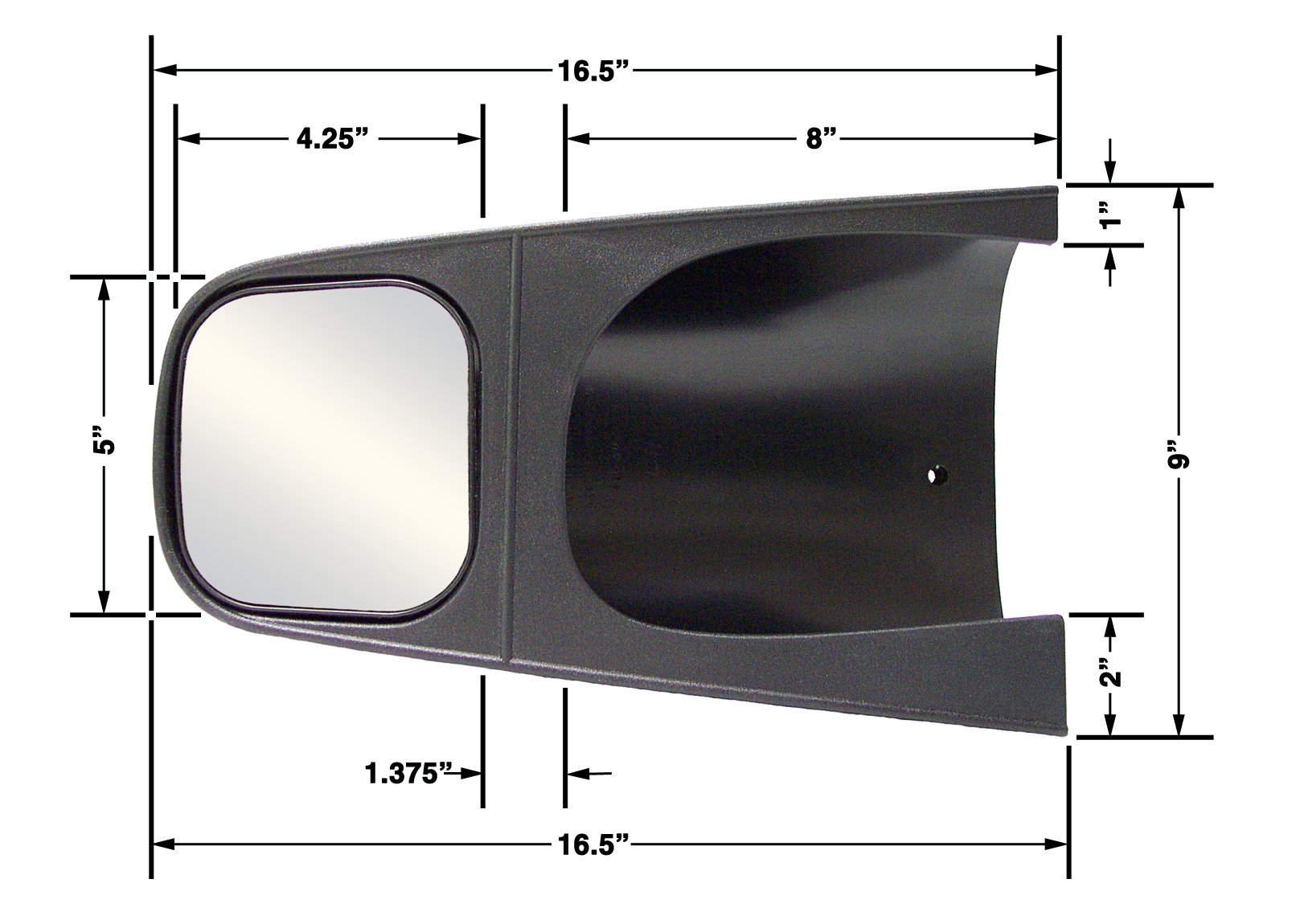 CIPA 11600 Custom Towing Mirror - Ford/Lincoln, Pair, chrome