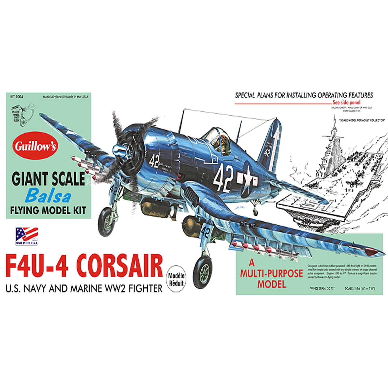 Guillow's Vought F4U-4 Corsair Model Kit