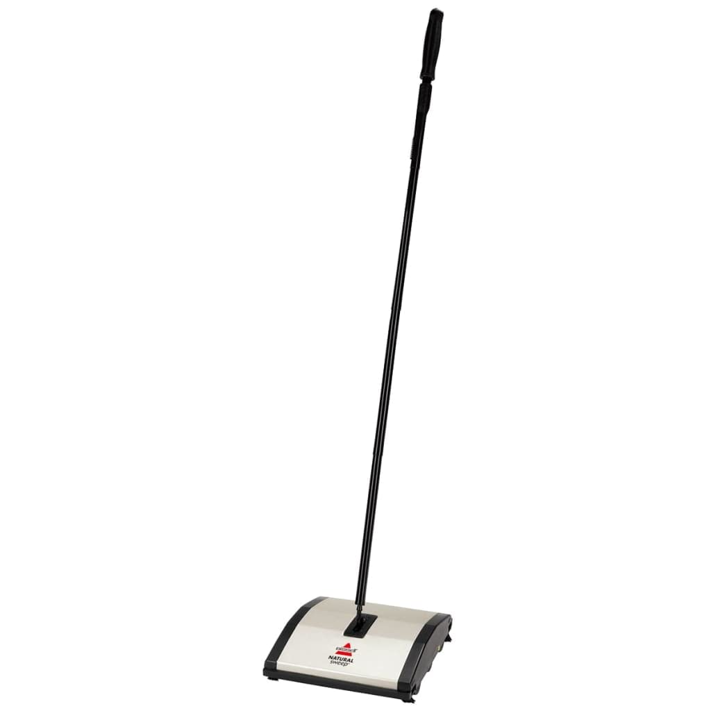 Bissell Natural Sweep Carpet and Floor Sweeper with Dual Rotating System and 2 Corner Edge Brushes, 92N0A, Silver