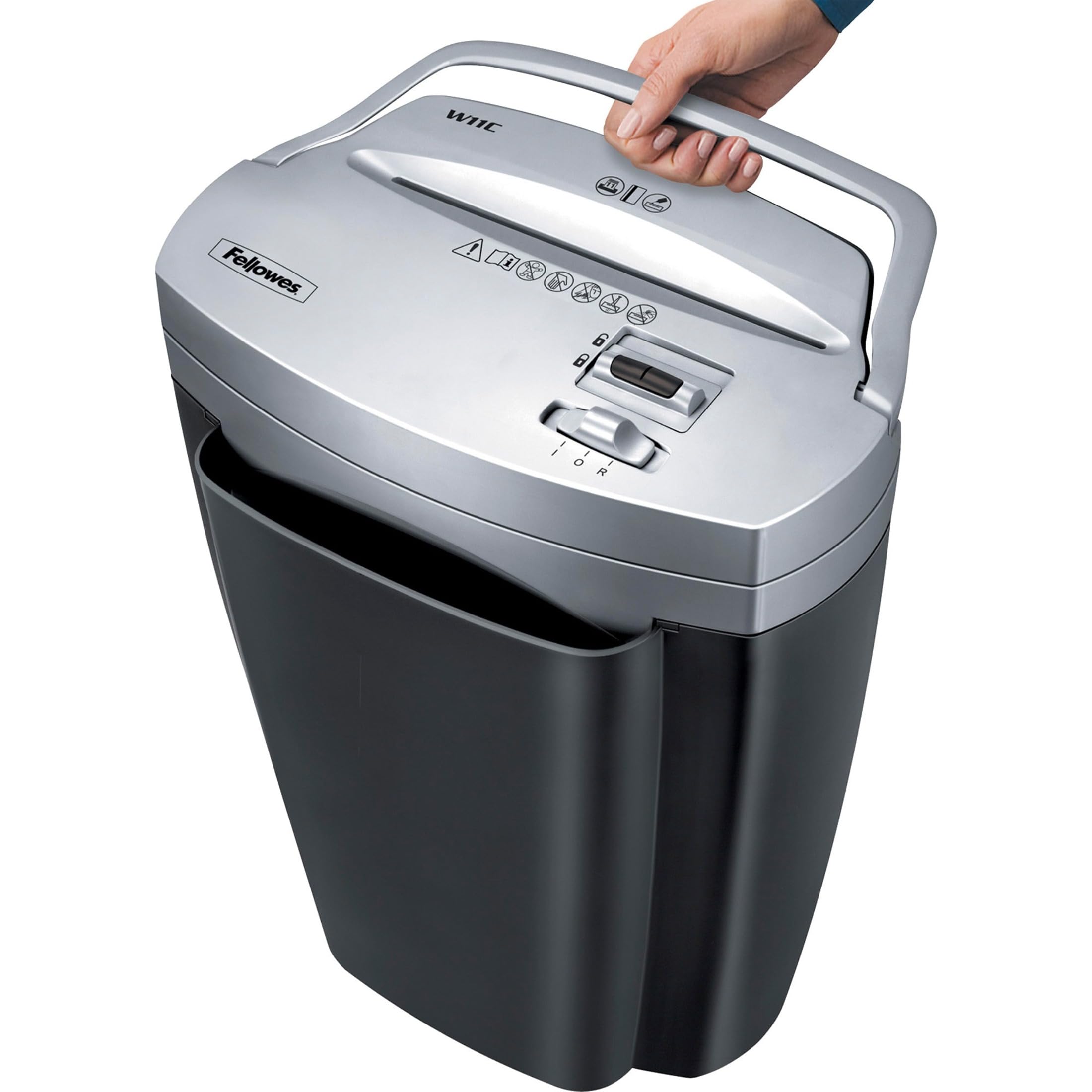 Fellowes 3103201 Powershred W11C, 11-Sheet Cross-cut Paper and Credit Card Shredder with Safety Lock