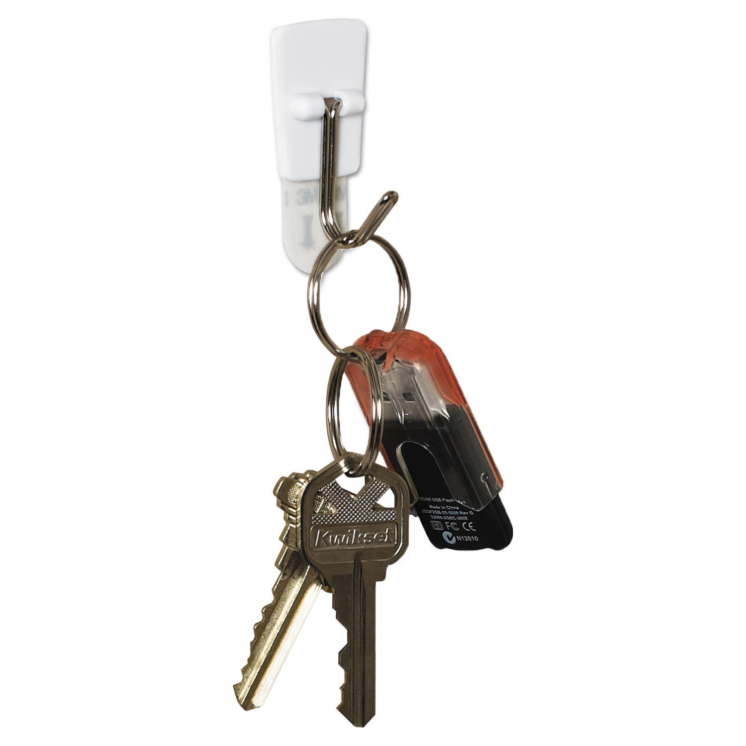 Command 17067Es Hooks W/ Adhesive Strips,Small Wire,Holds 1/2 Lb.,3/Pk,We