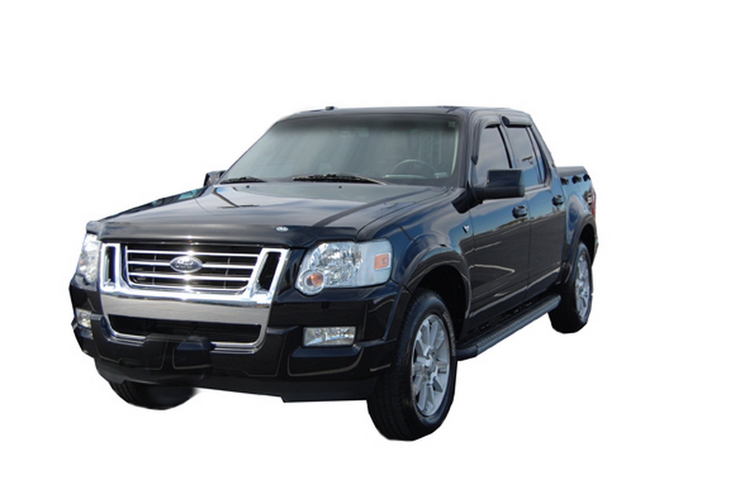Auto Ventshade [AVS] Bugflector Hood Shield | Medium Profile, Dark Smoke | 23348 | Fits 2006 - 2010 Ford Explorer, 2007 - 2010 Sport Trac