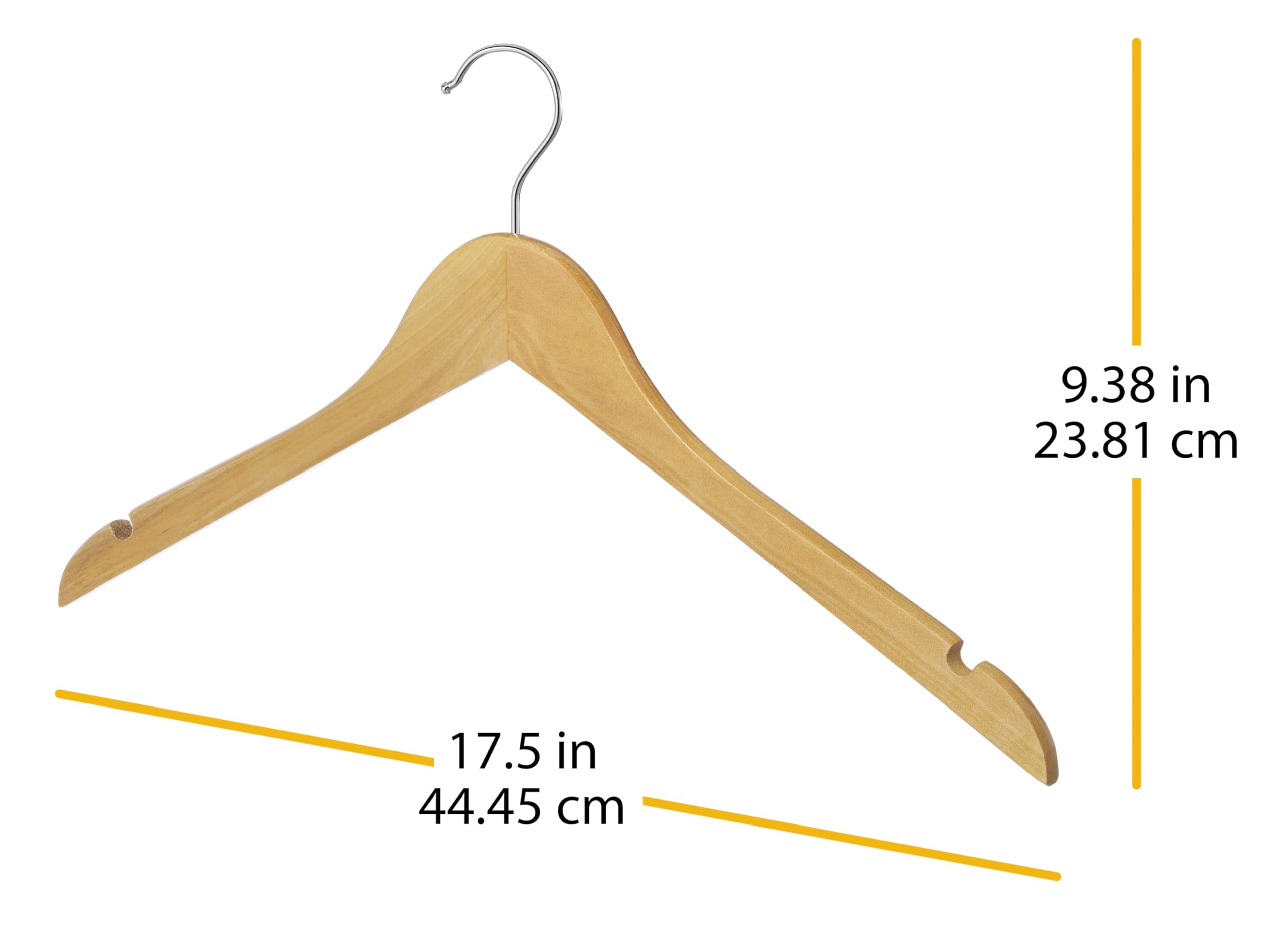 Whitmor Natural Wood Dress or Shirt Hangers (Set of 5)