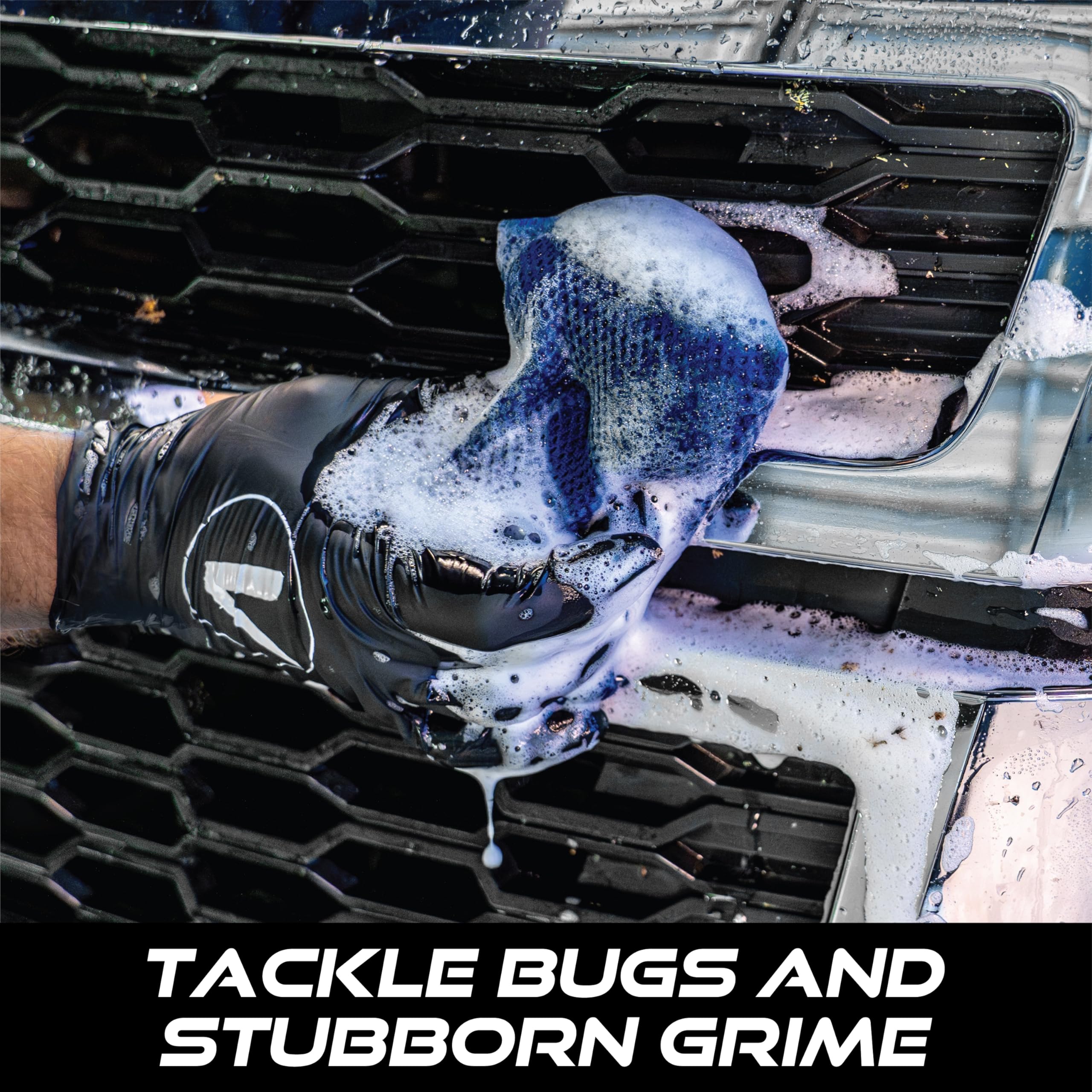 VIKING Mesh Bug Cleaning Car Wash Sponge, Colors Vary - 4 in. x 6 in.