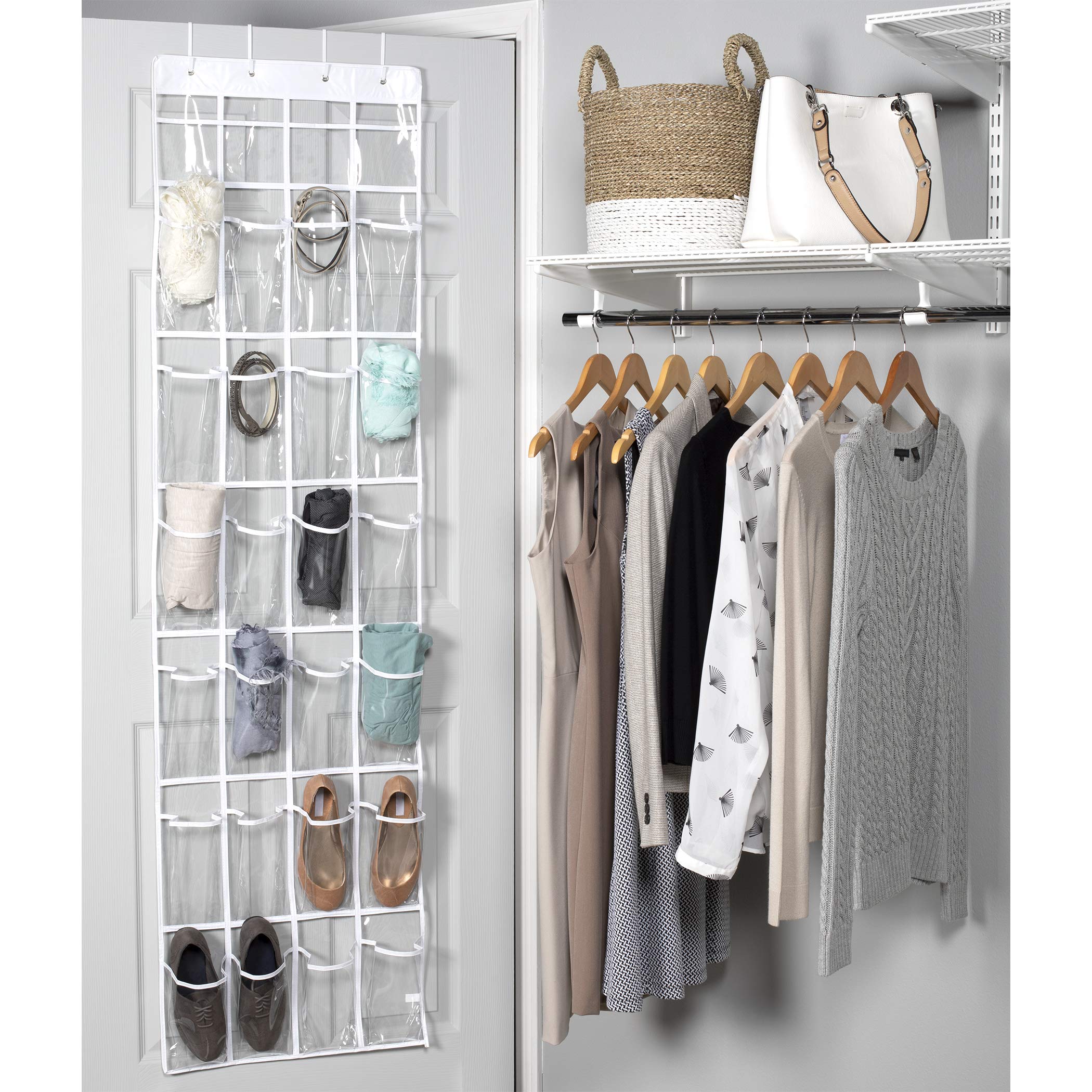 Over The Door Clear Shoe Organizer/Storage Rack