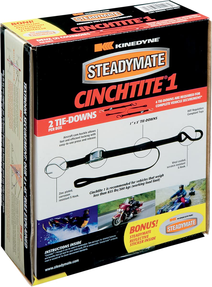 Steadymate 15464 Cinchtite 1 Tie-Down Strap - 2 Piece